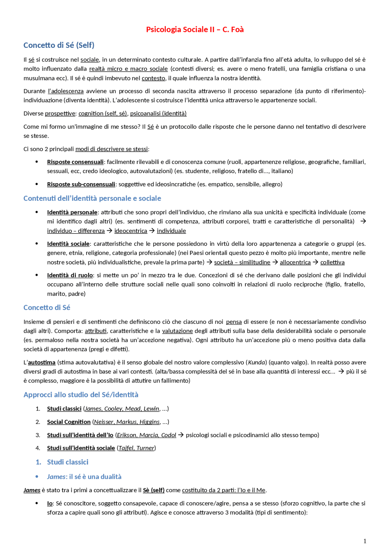 Psicologia Sociale 2 Principali Concetti Docsity