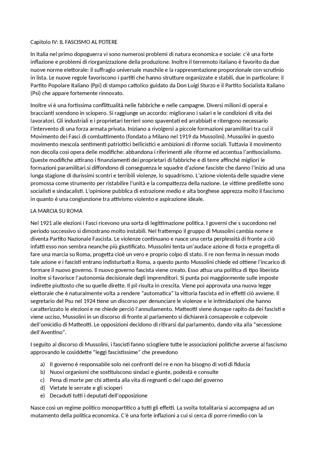 Riassunto Capitolo 4 Sul Fascismo Docsity
