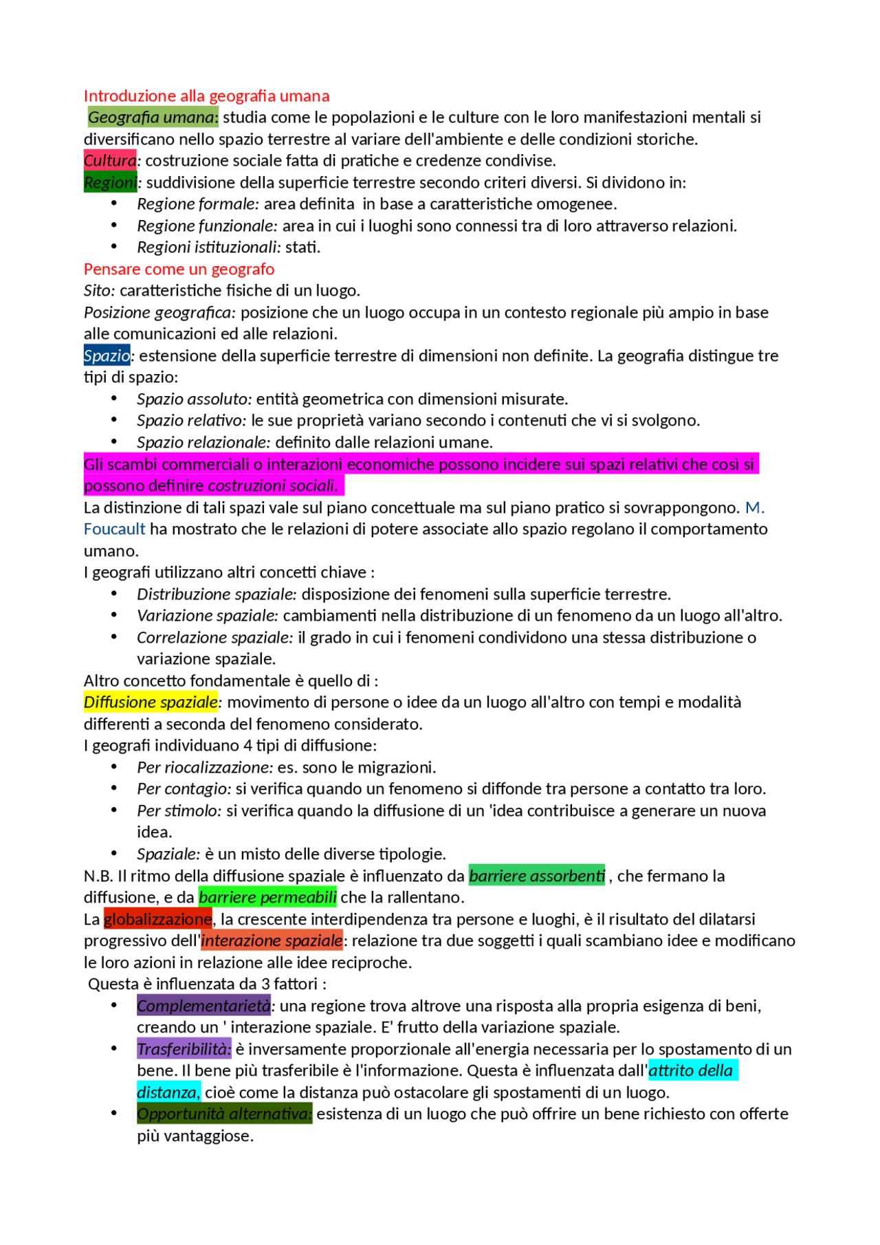 Geografia Umana Un Approccio Visuale Di Greiner Dematteis Docsity
