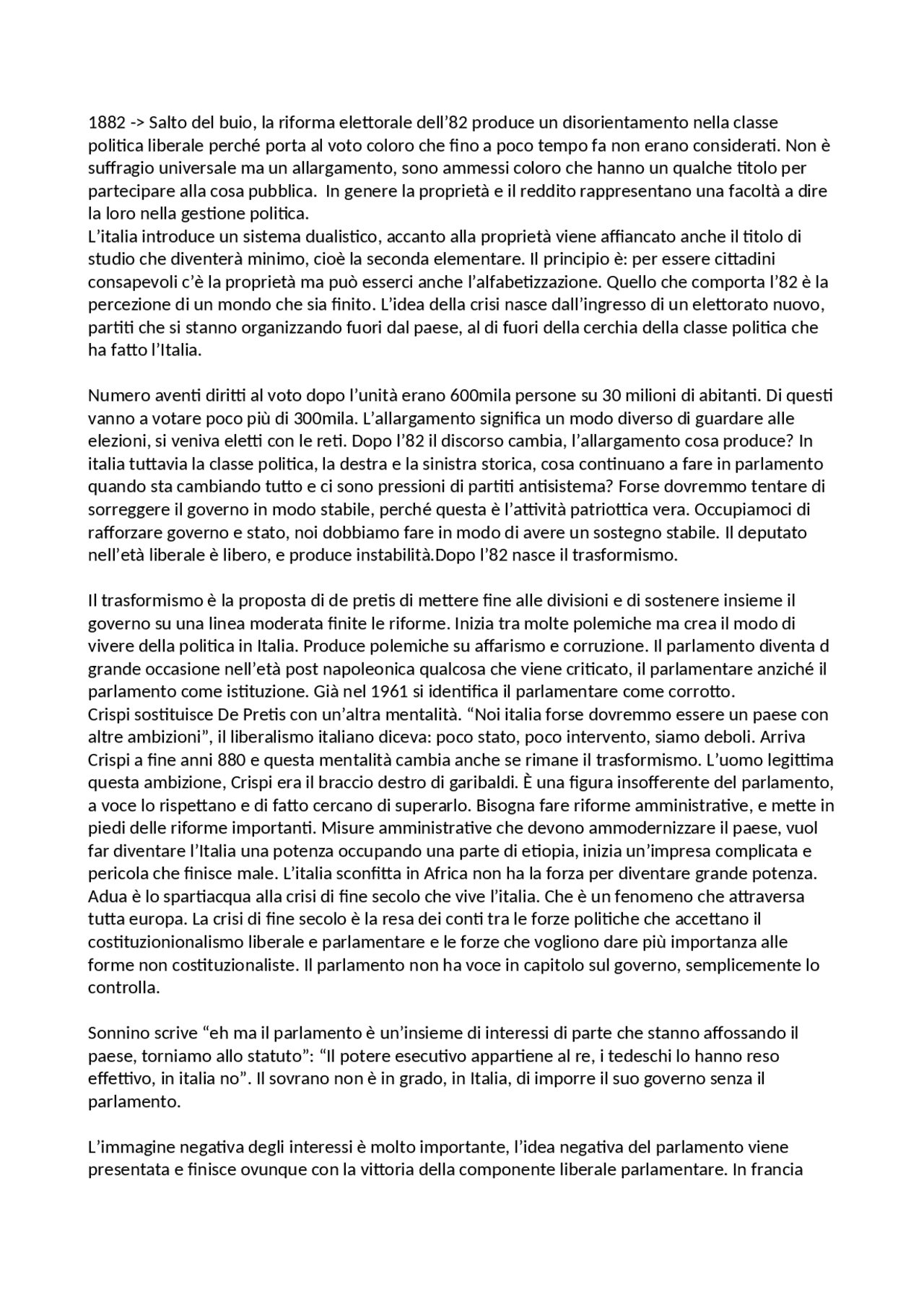 Appunti Storia Contemporanea Docsity