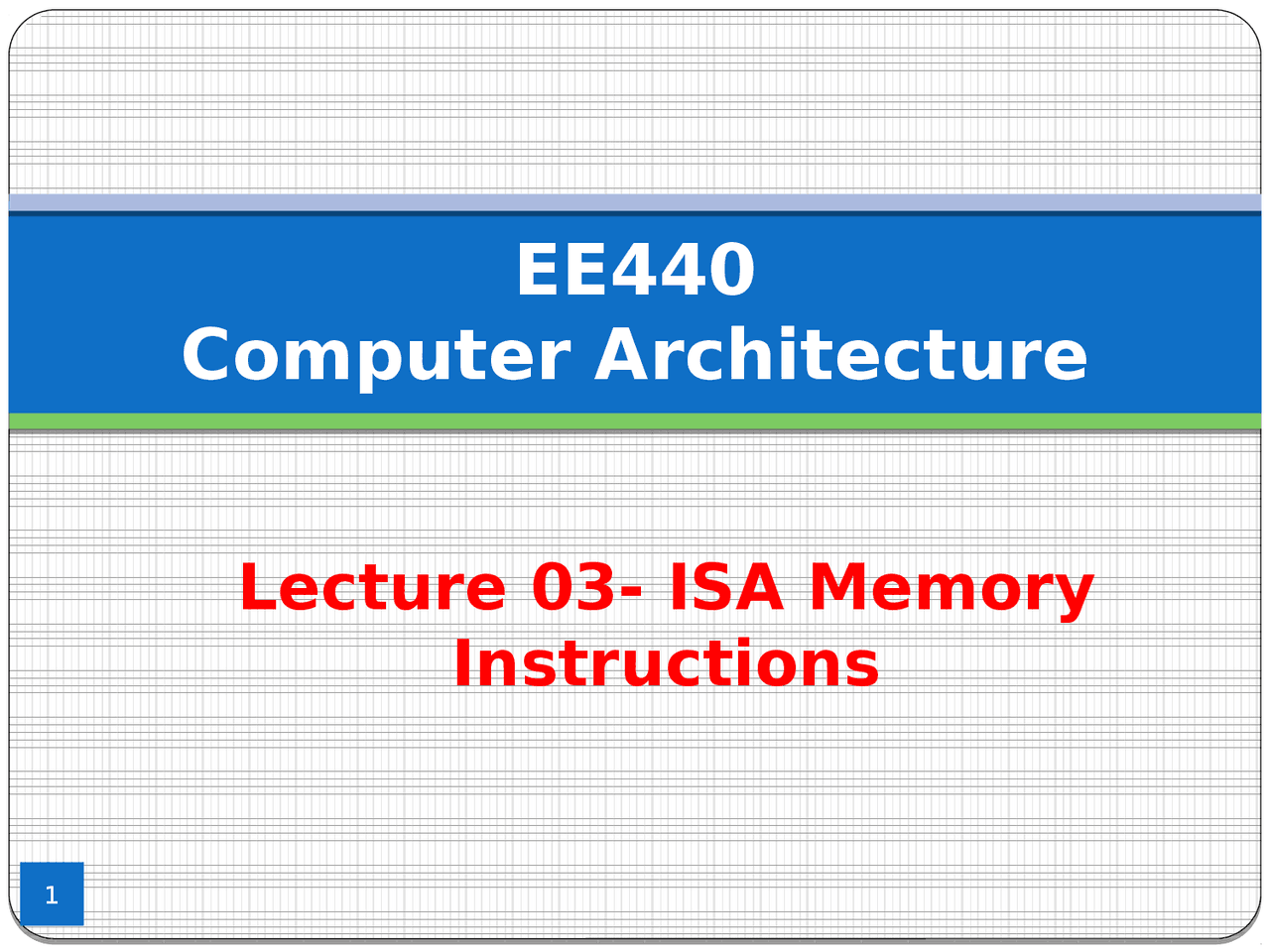 Computer Architecture Lecture3 Docsity