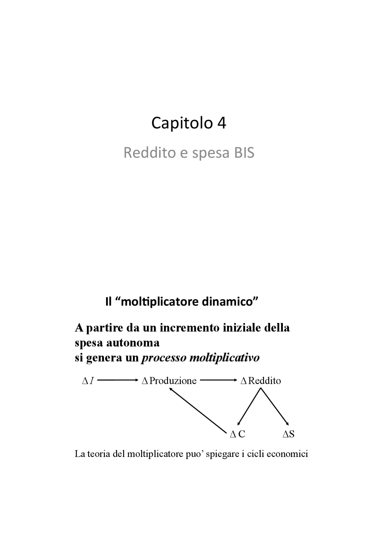 Macroeconomia Modello Reddito Spesa Docsity