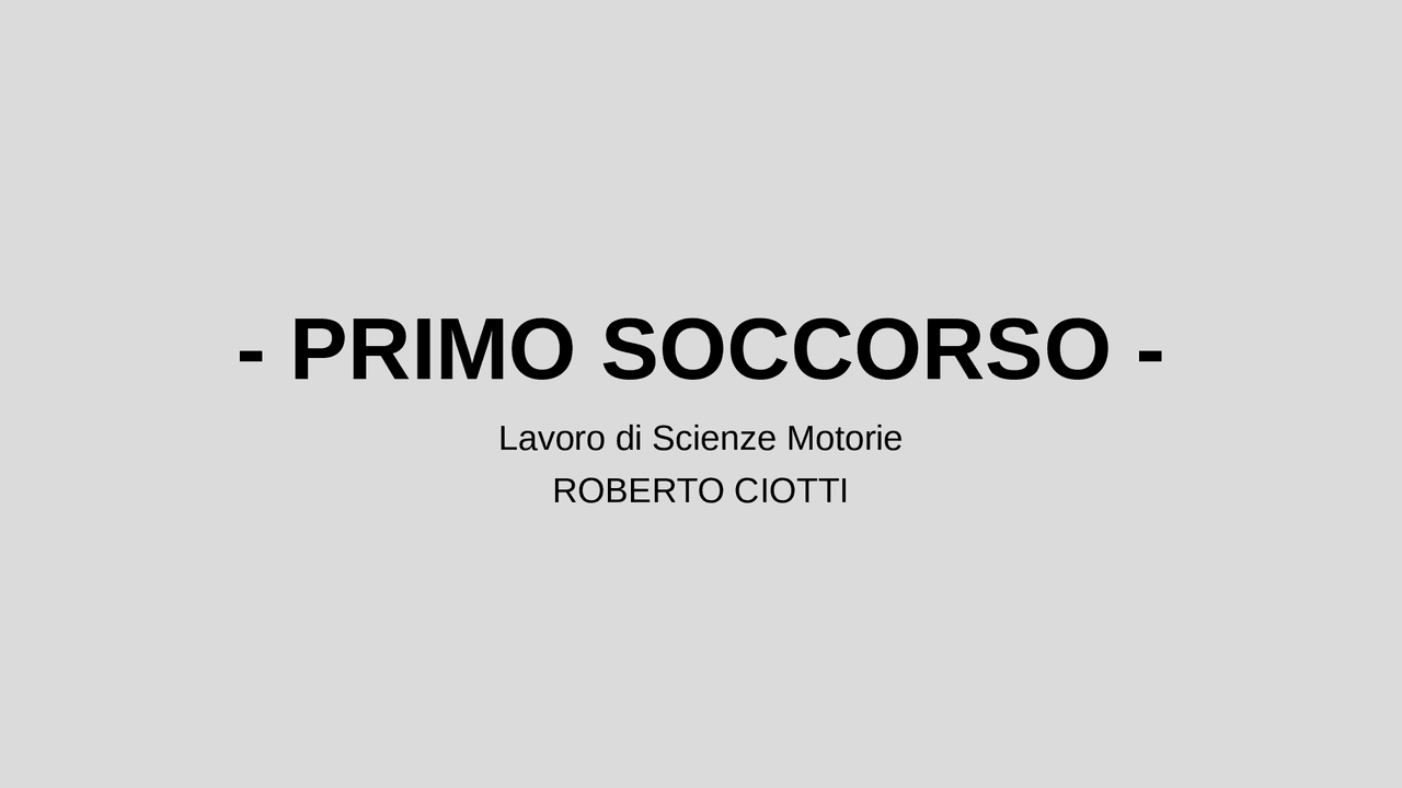 Primo Soccorso Base Docsity