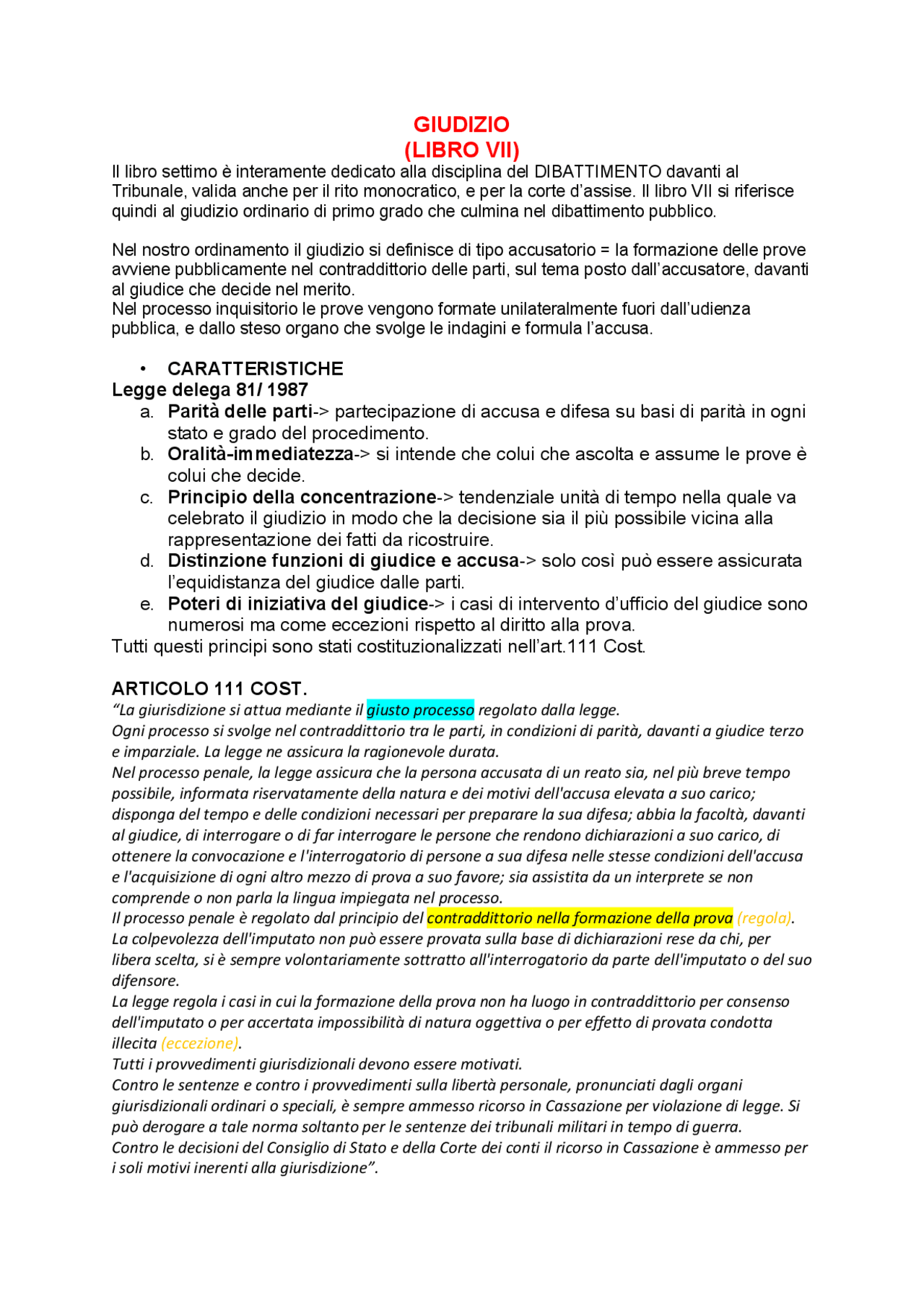 Cap Giudizio Conso Grevi Procedura Penale Docsity