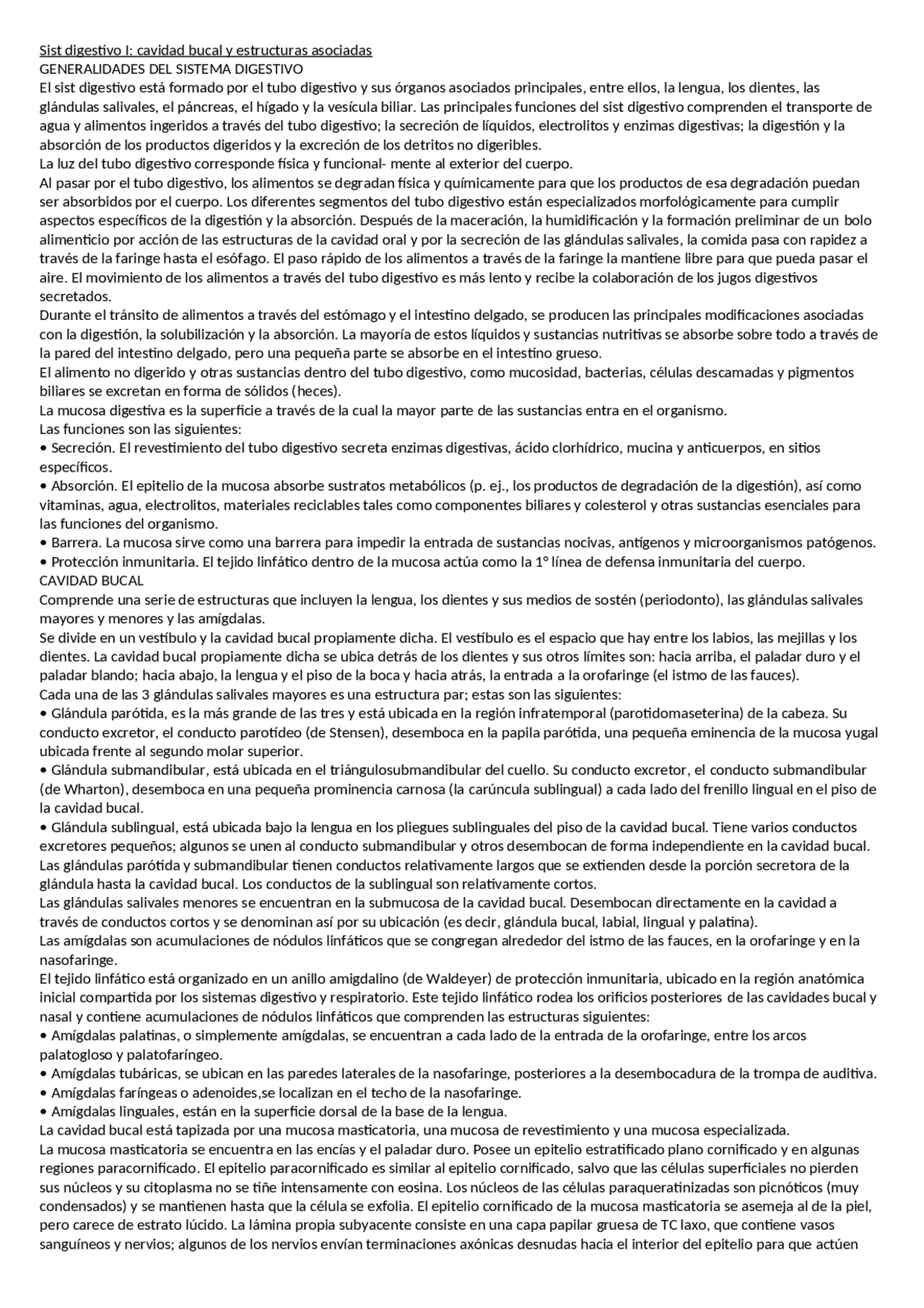 Sistema Digestivo Resumen Resúmenes De Histología Docsity