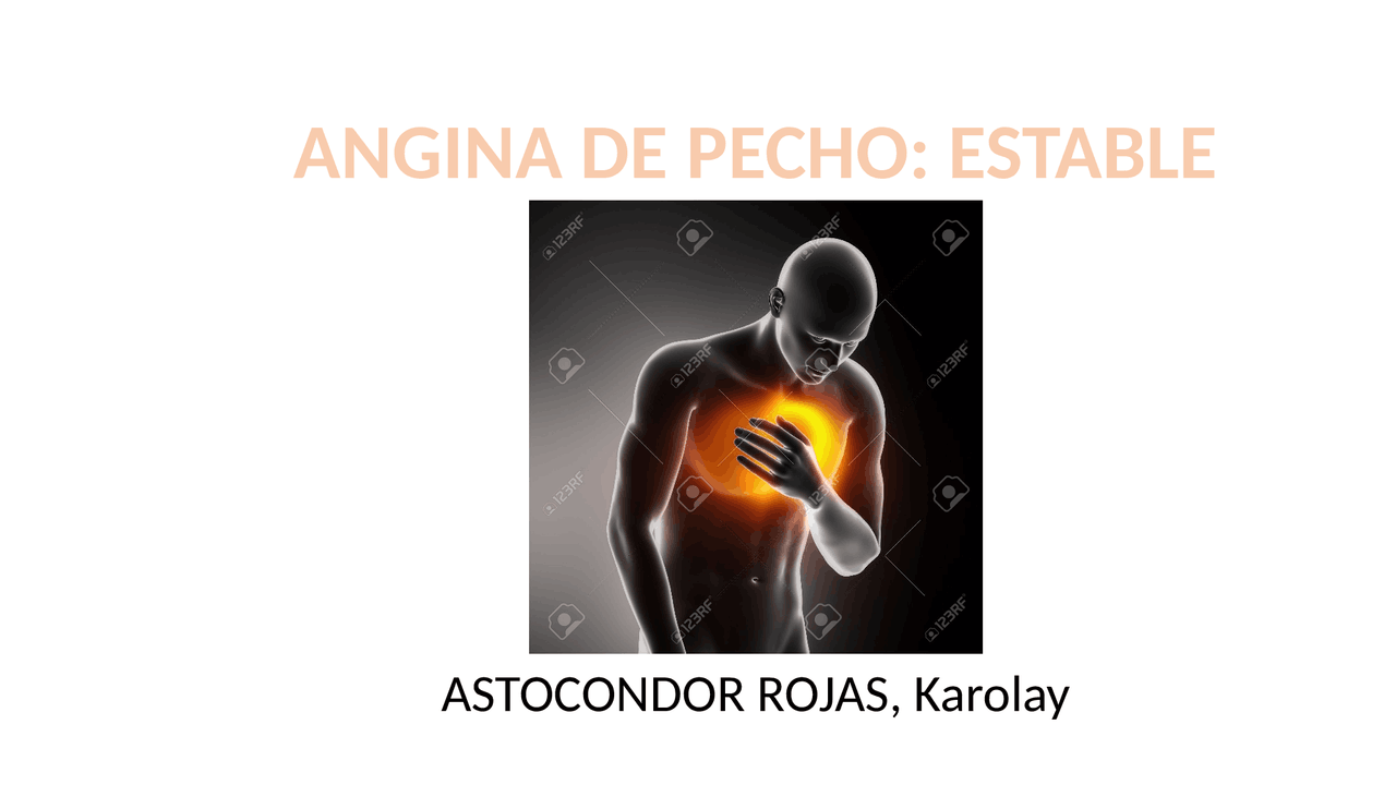 Angina dolor de pecho - Docsity
