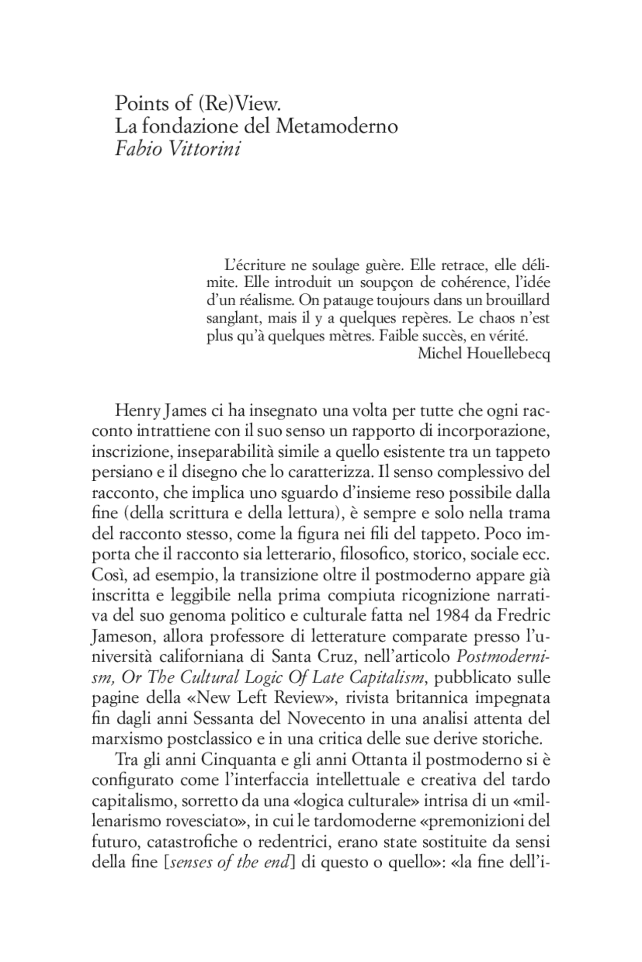 Points Of Review Di Fabio Vittorini Dispense Di Comunicazione