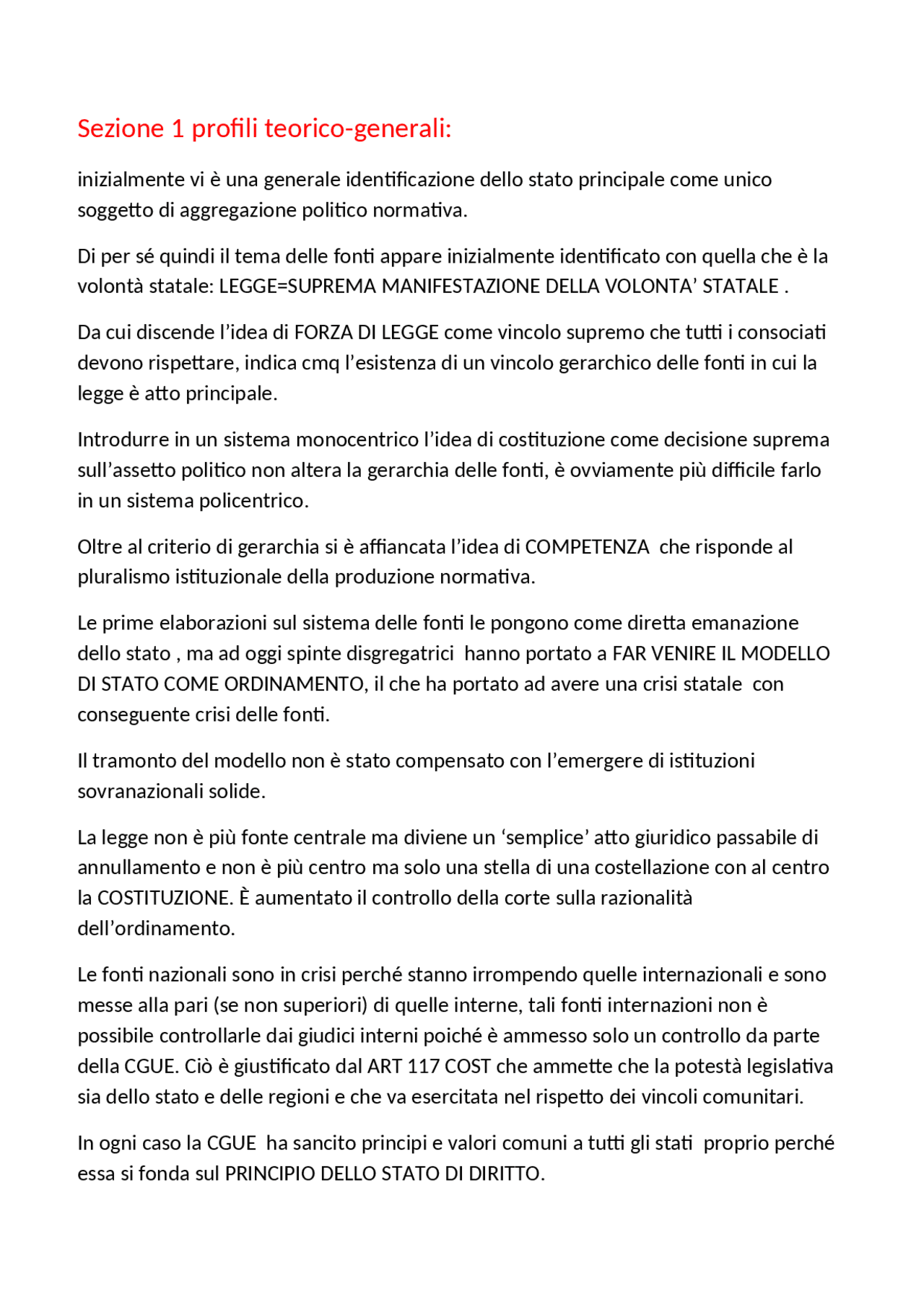 Schemi Finali Diritto Costituzionale Docsity