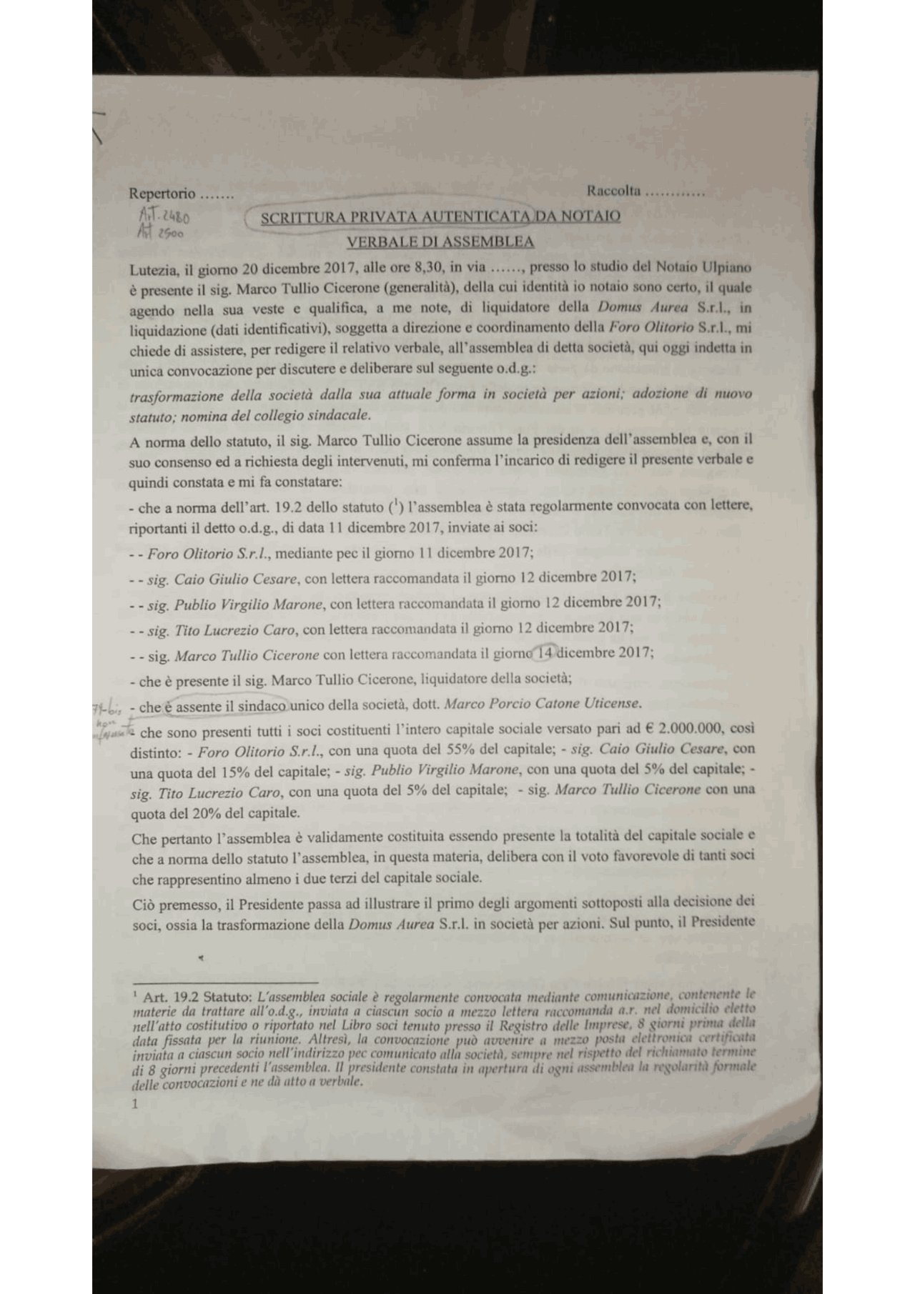 Esempio Prova Scritta Diritto Commerciale Docsity