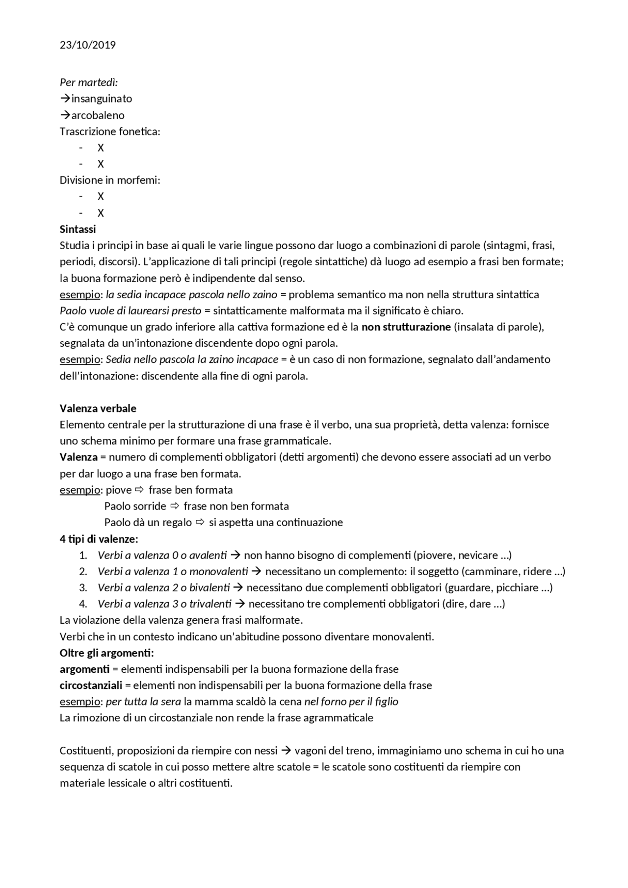 Appunti Linguistica Generale Docsity