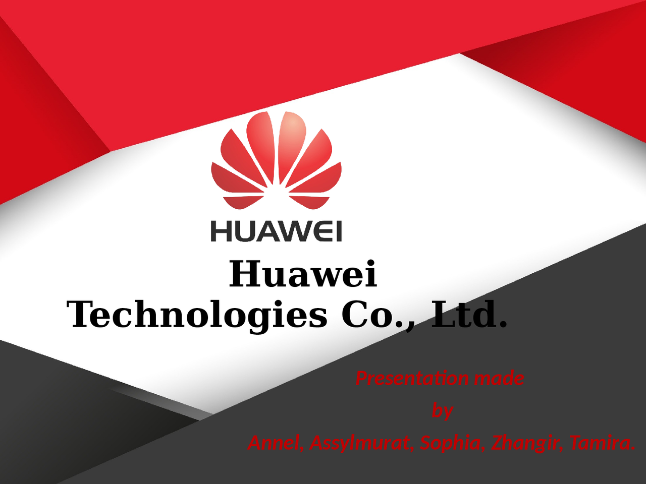 Huawei presentation - Docsity