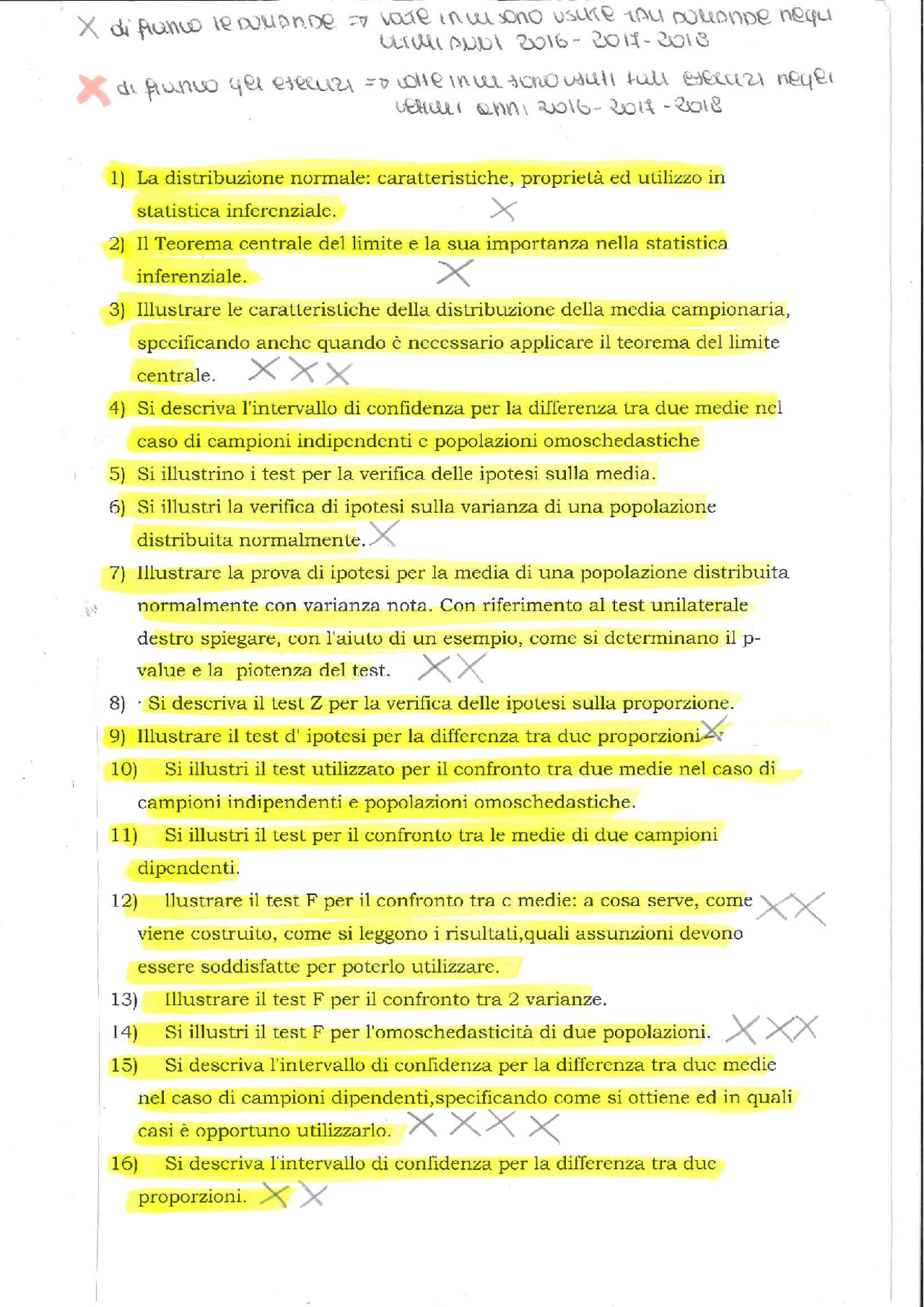 Domande Statistica Aziendale Docsity