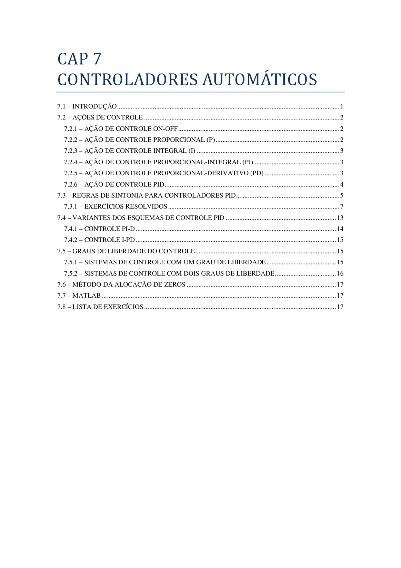 Controladores automáticos - Docsity