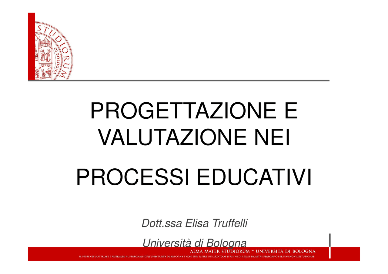 Valutazione Progettazione Docsity