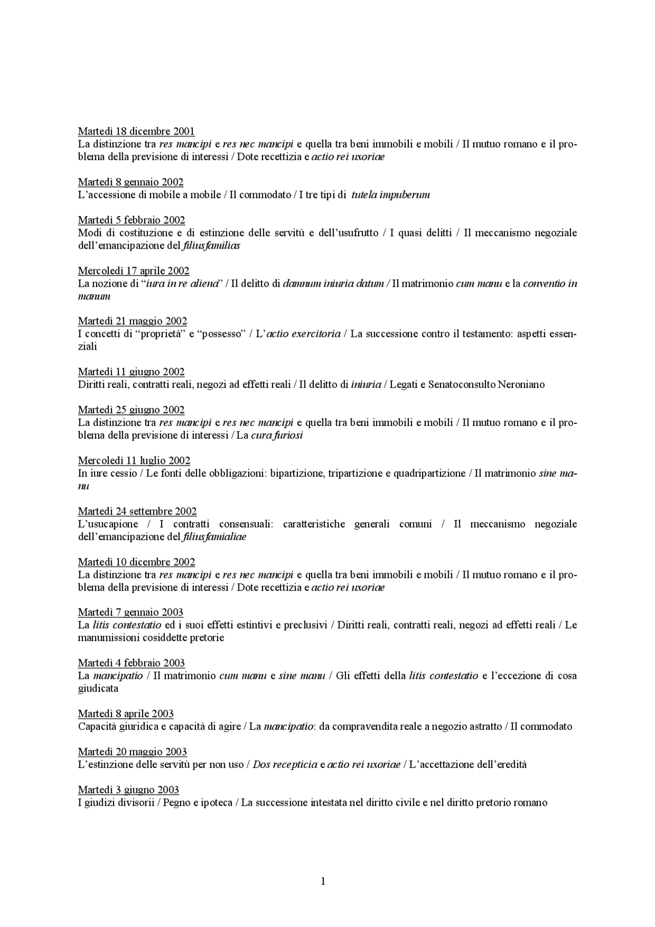 Diritto Romano Appunti Di Docsity