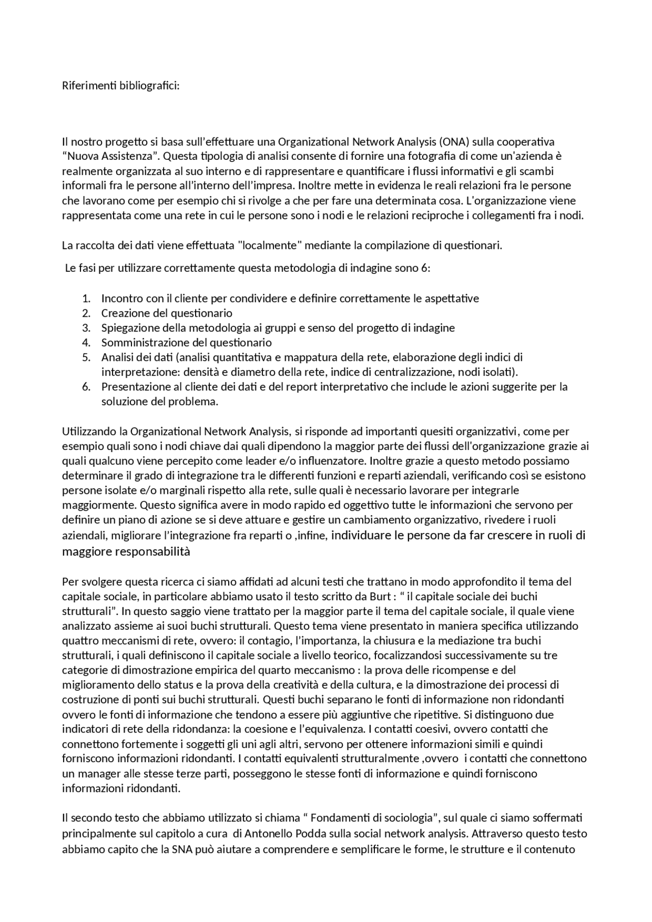 Riferimenti bibliografici - Docsity