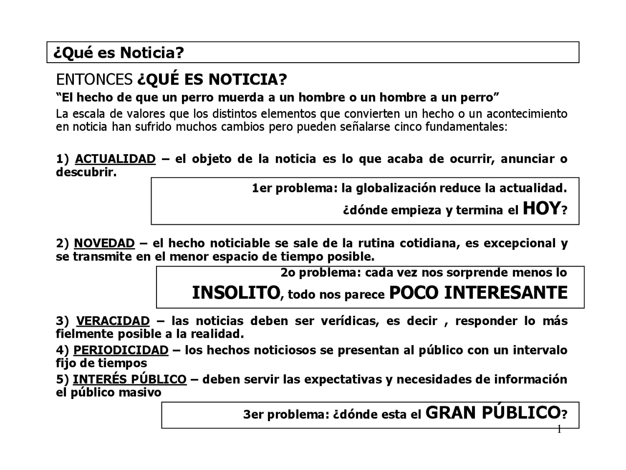 Tema 4 ¿Qué es noticia? - Docsity