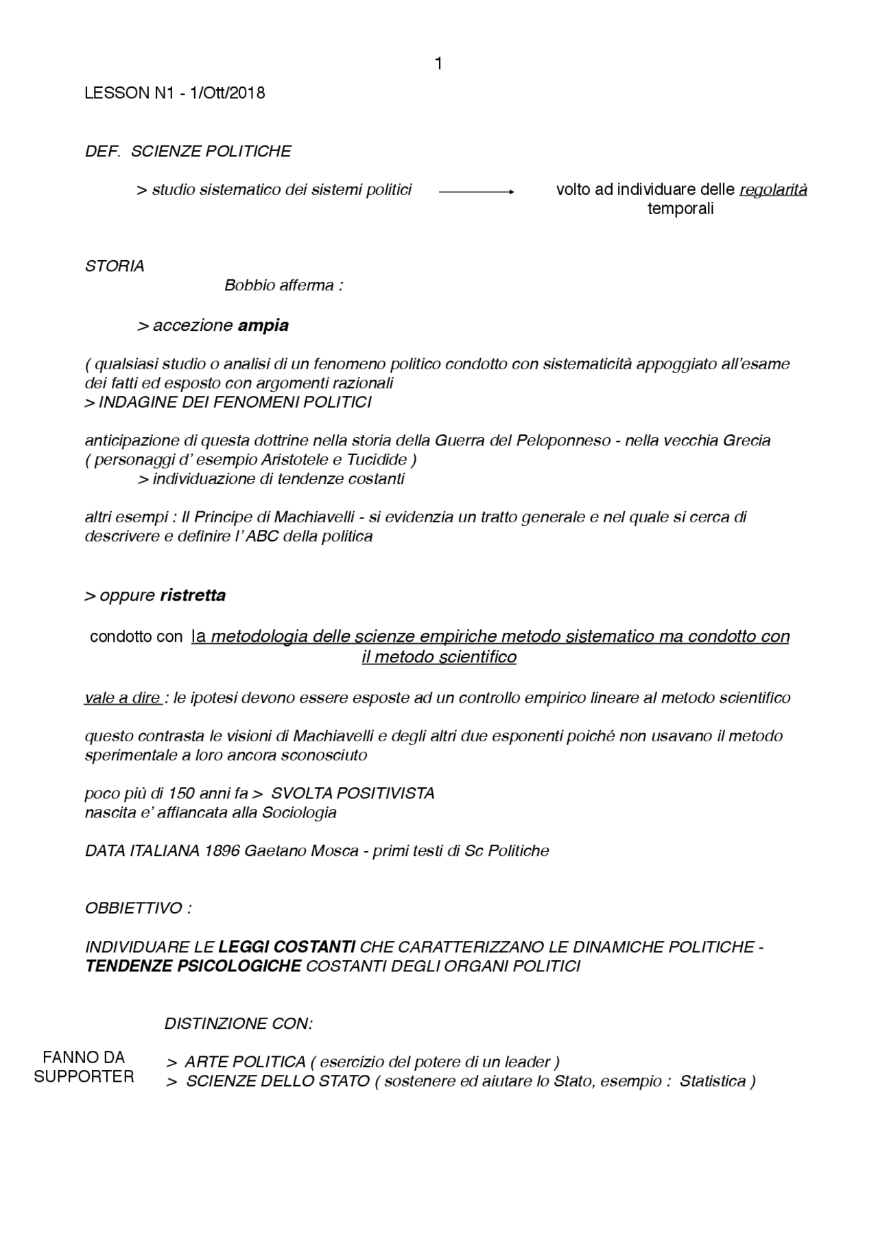 Lezioni Primo Semestre Sc Politica Prof Palano Docsity