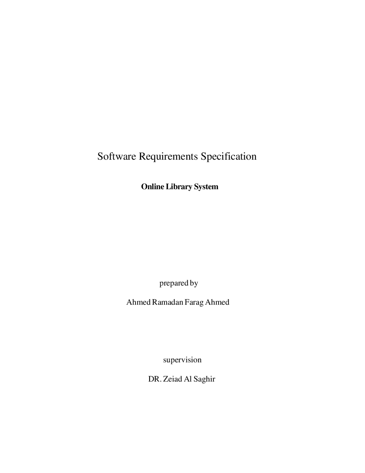 Library Management System - SRS | Study Guides, Projects, Research ...