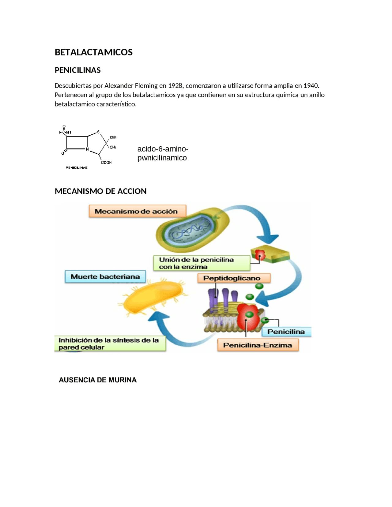 Farmacología De Los Betalactamicos Docsity
