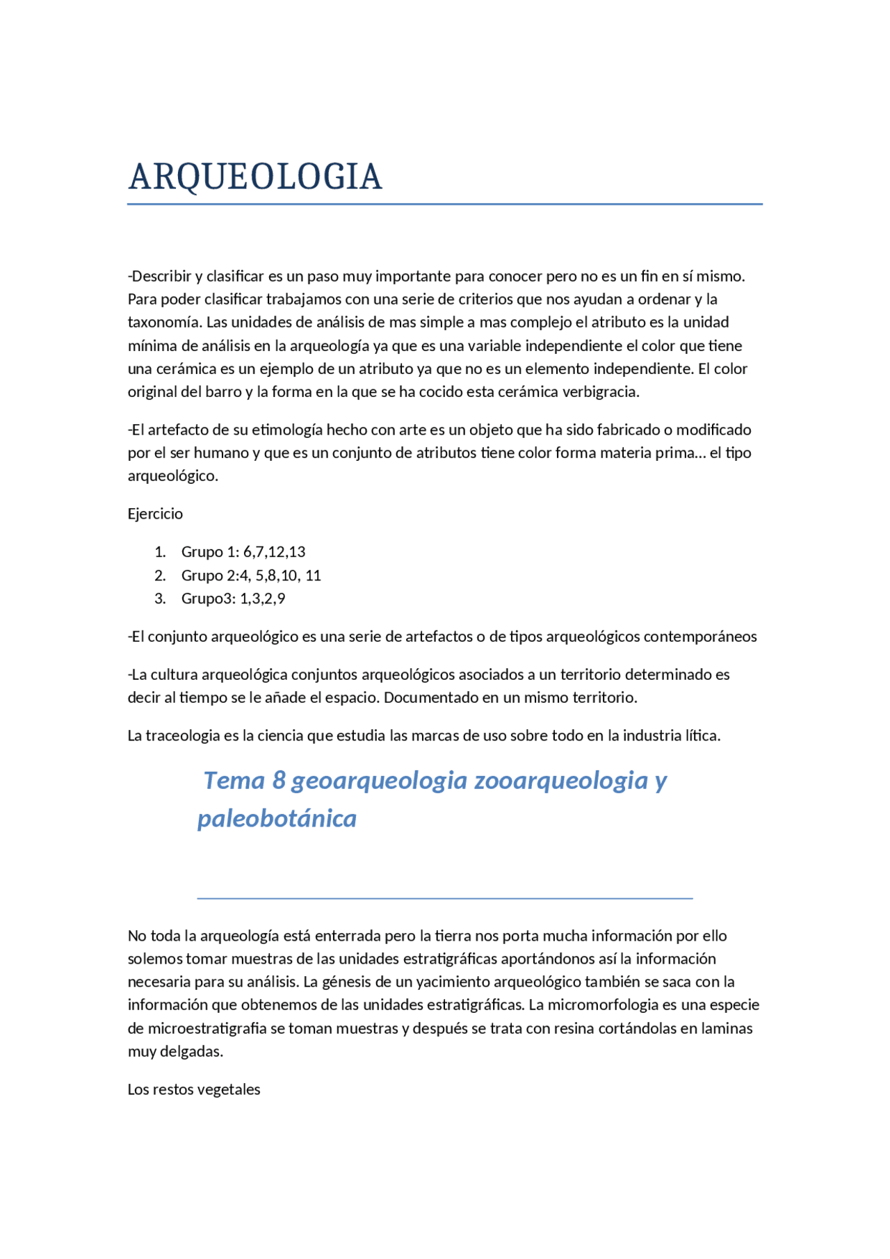 Arqueologia Apuntes Docsity