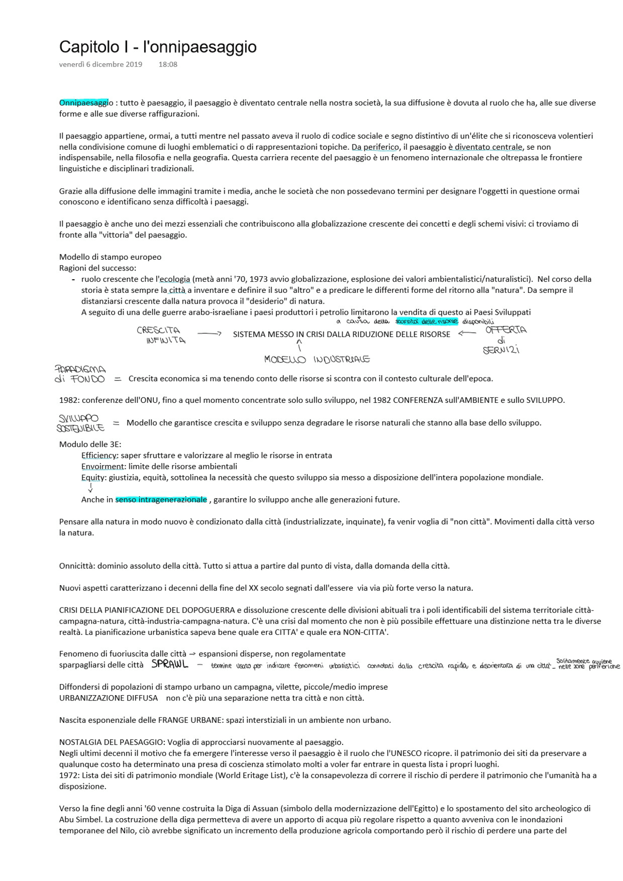 Riassunto Capitolo Uno Il Paesaggio M Jakob Docsity