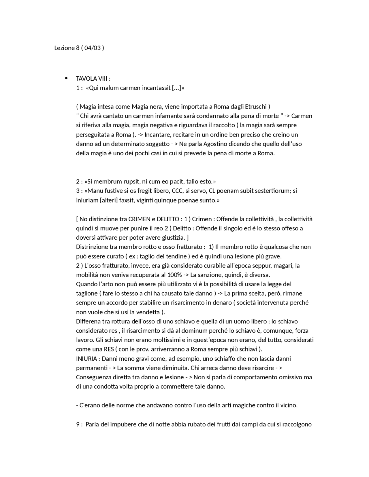Analisi Del Testo Delle Xii Tavole Docsity