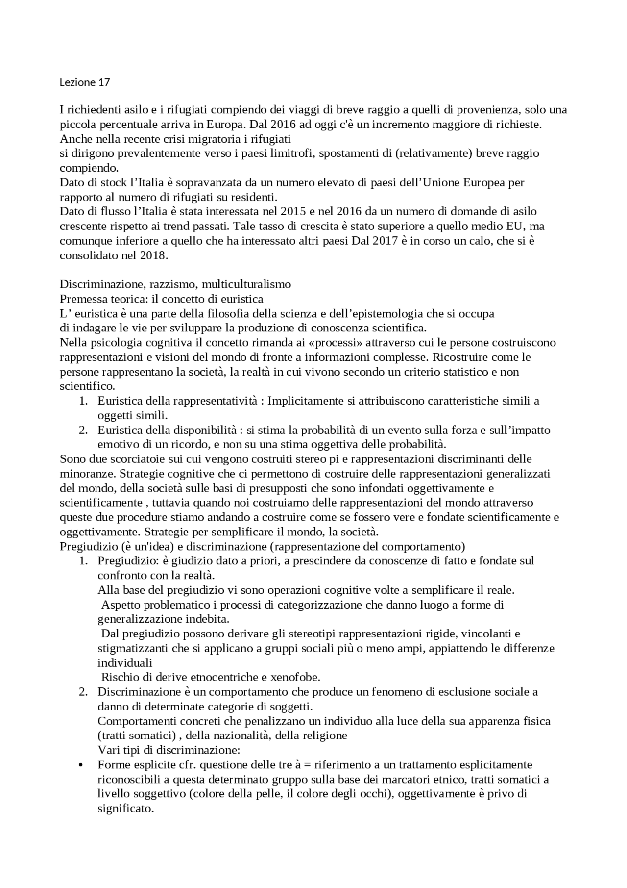 Sociologia Dei Processi Migratori Docsity