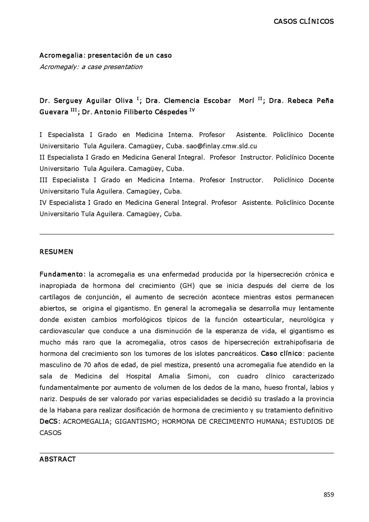 Caso Acromegalia En Endocrinologia Docsity