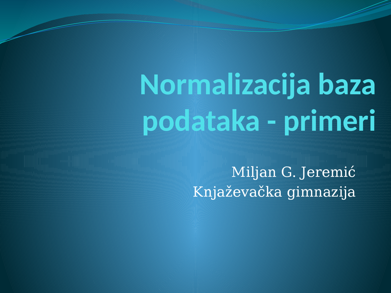 Normalizacija Baza Podataka Skripte Predlog Računarstvo I