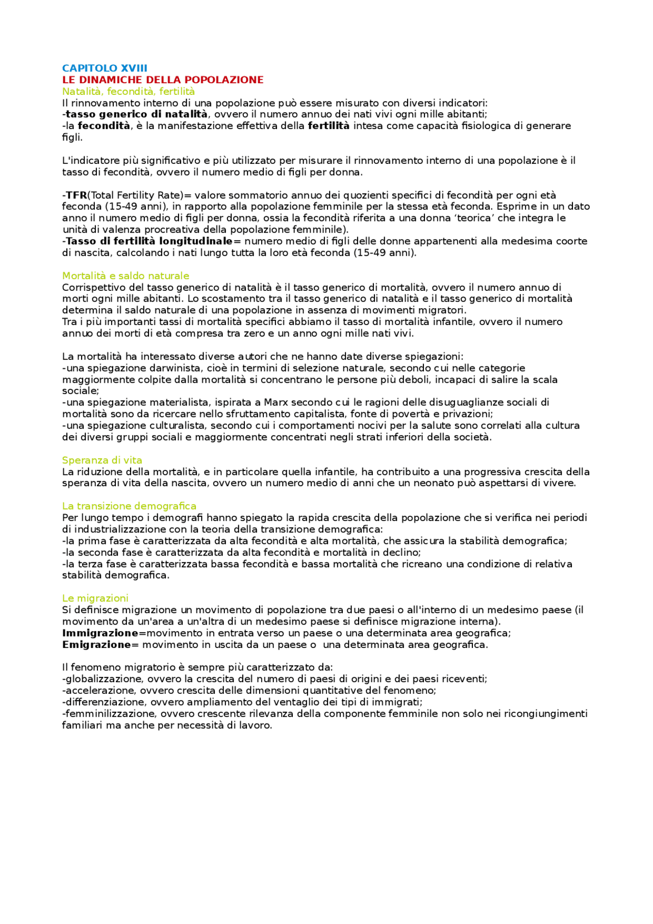 Demografia Manuale Di Sociologia Smelser Docsity