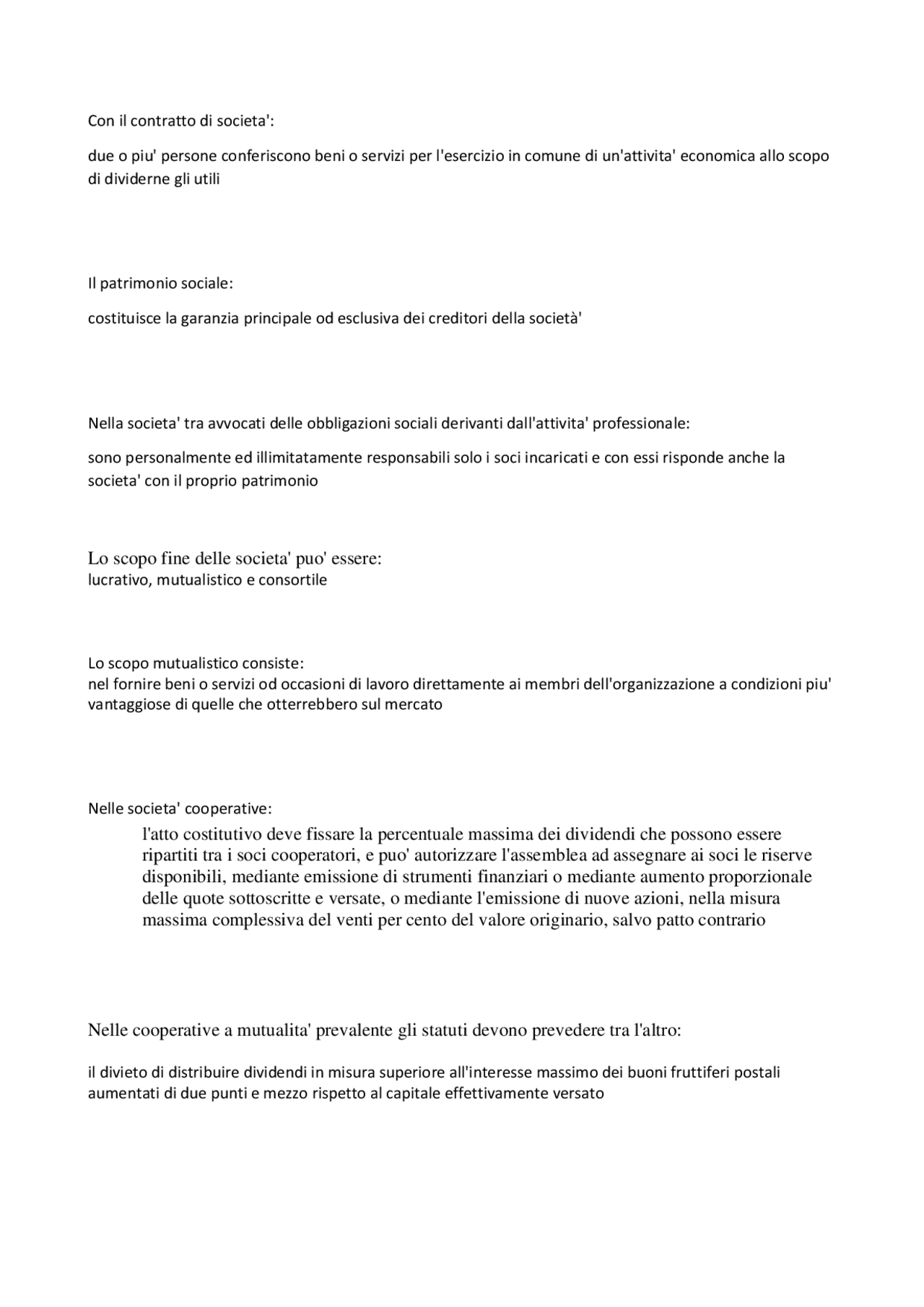 Risposte Test Pegaso Diritto Delle Società Docsity