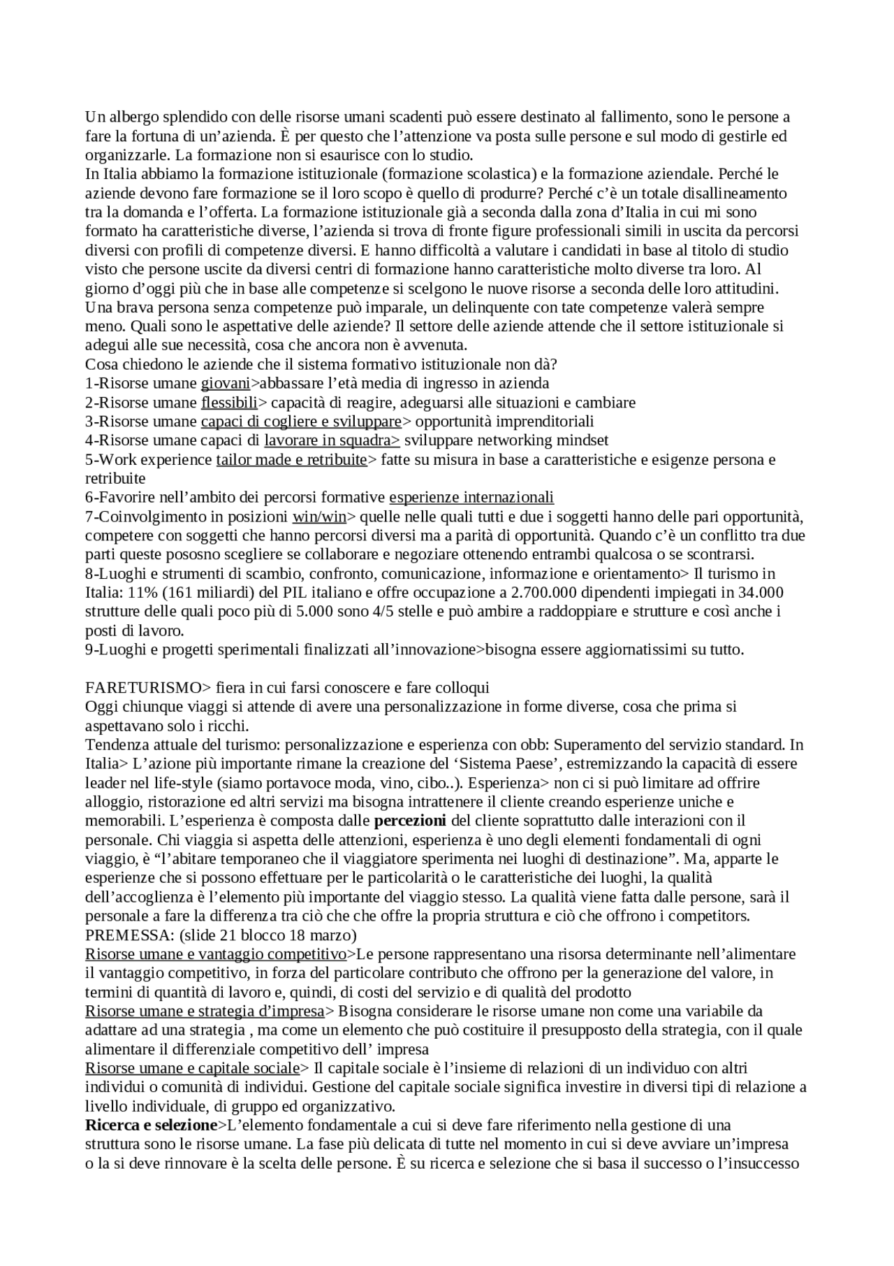 Gestione Delle Risorse Umane Docsity