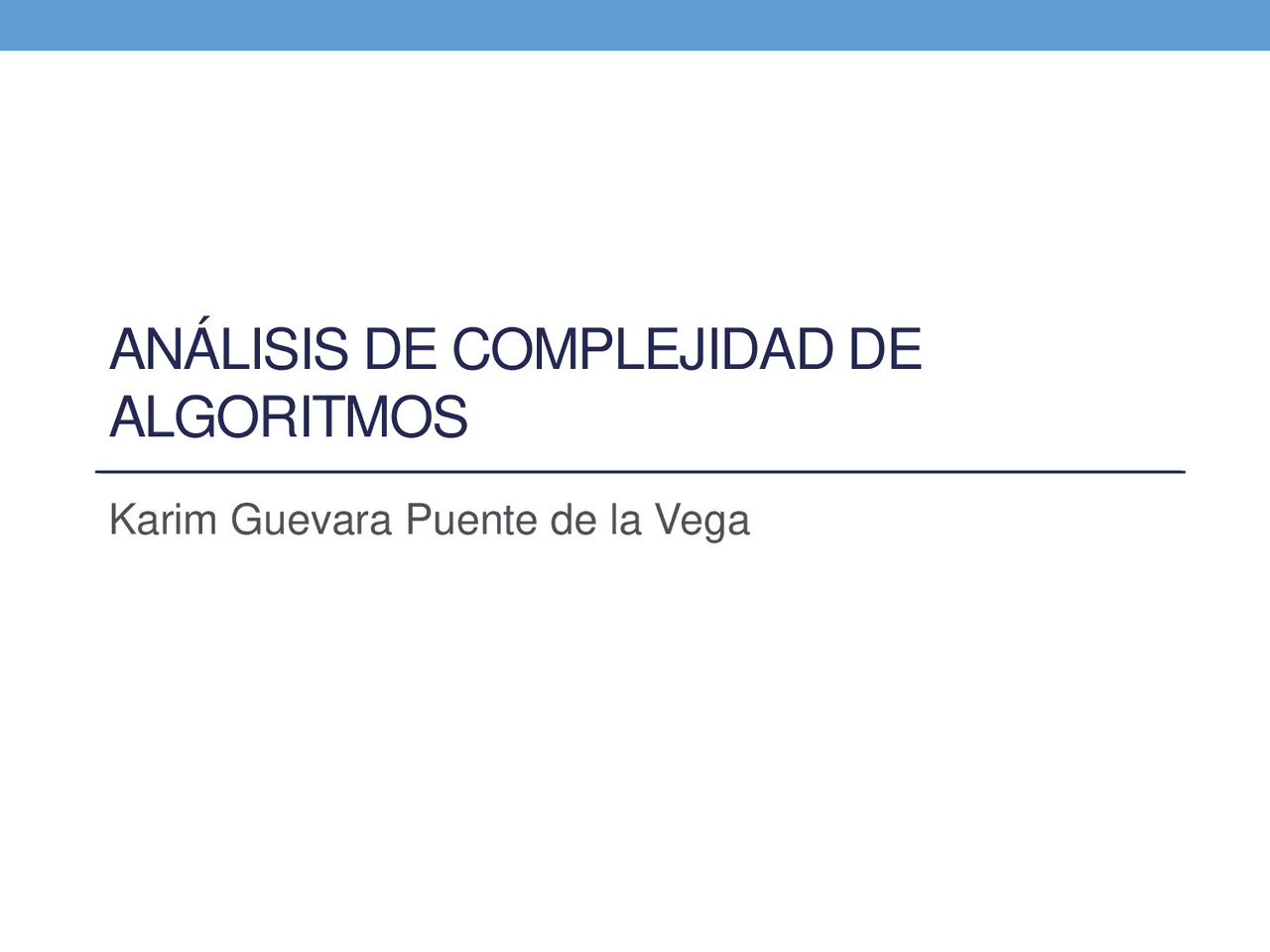 Analisis De Algoritmos Docsity