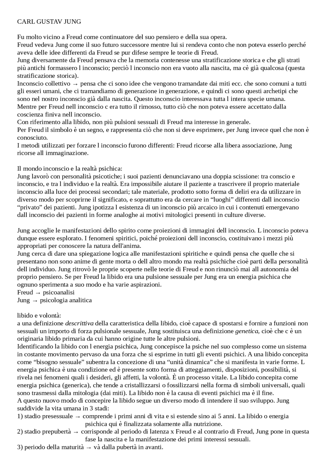 Riassunto Jung Per Psdinamica Docsity