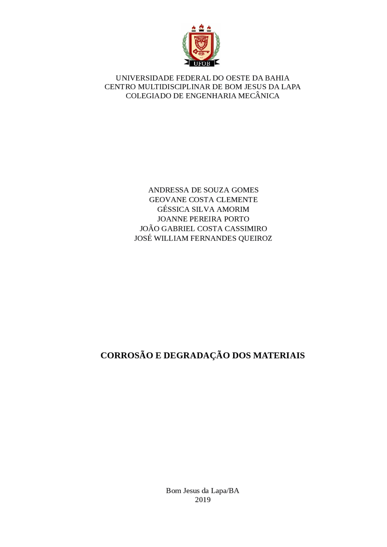 Corrosão E Degradação Dos Materiais Docsity