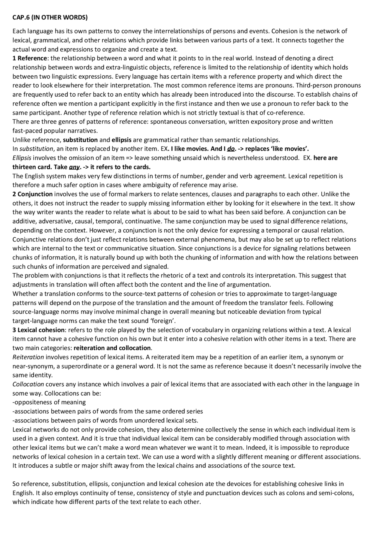 Riassunto Di In Other Words Docsity