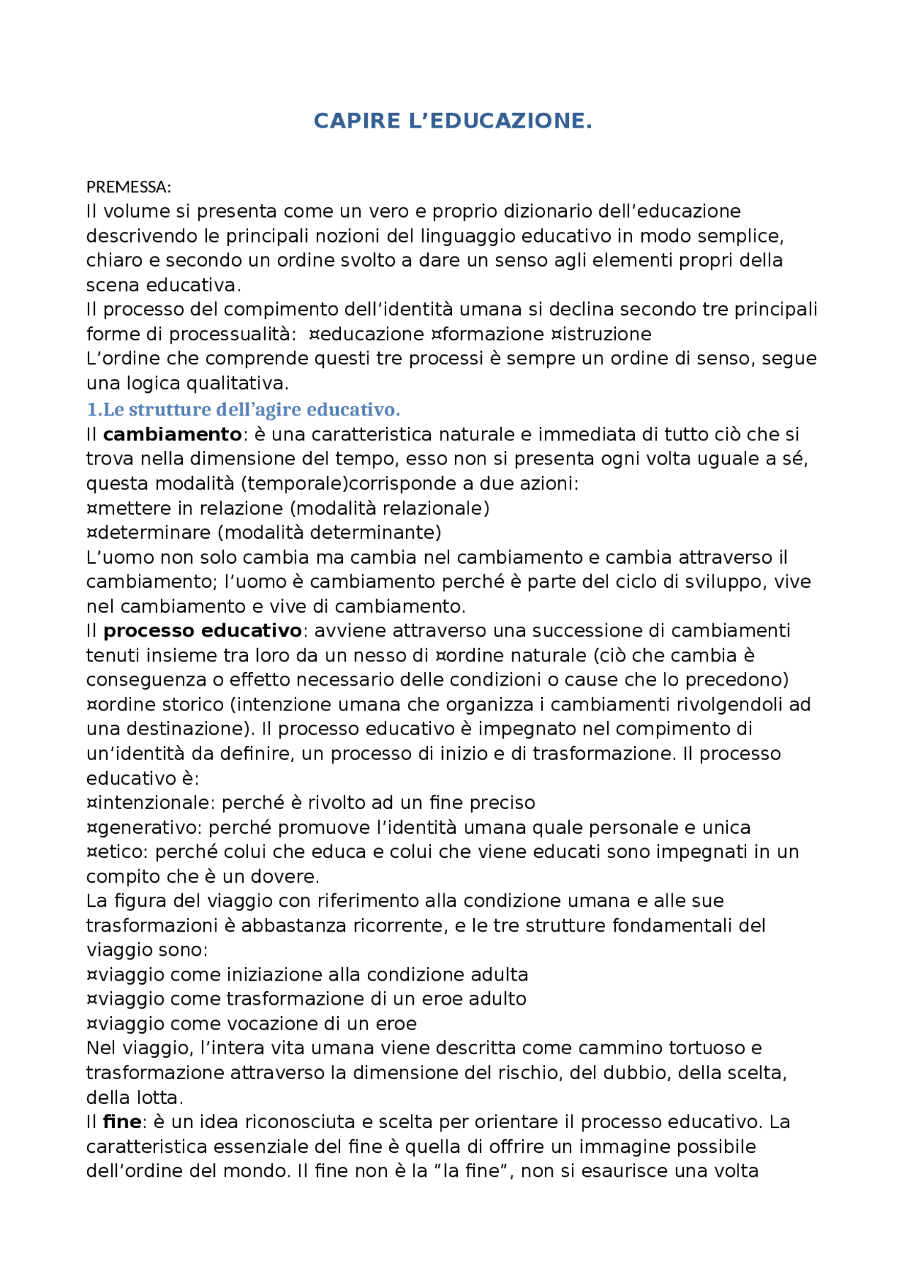 Capire Leducazione Sara Nosari Docsity