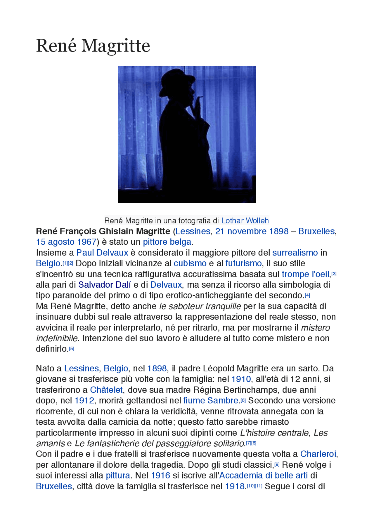 Magritte E Larte Allusiva Docsity