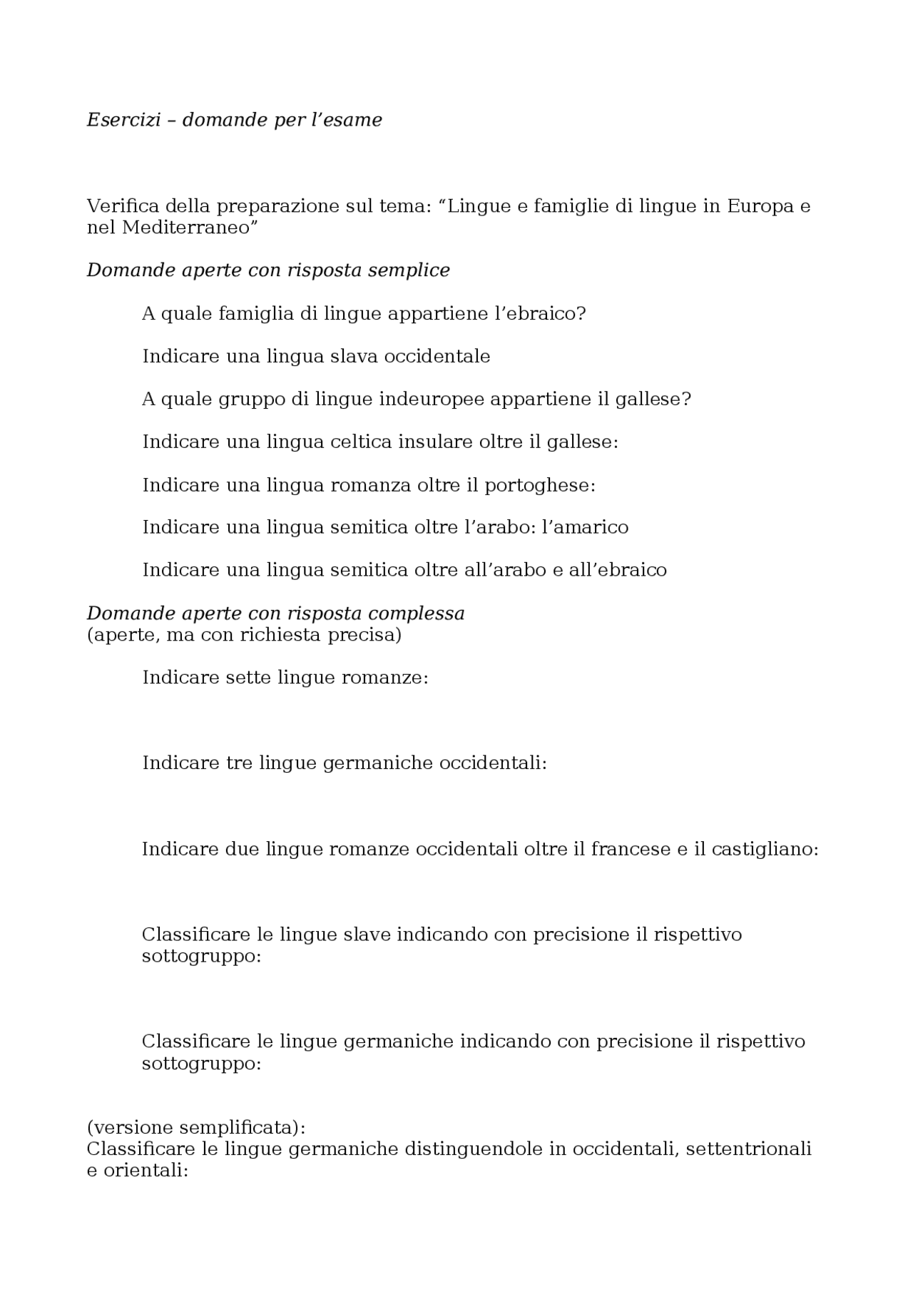 Domande Storia Internazionale Docsity