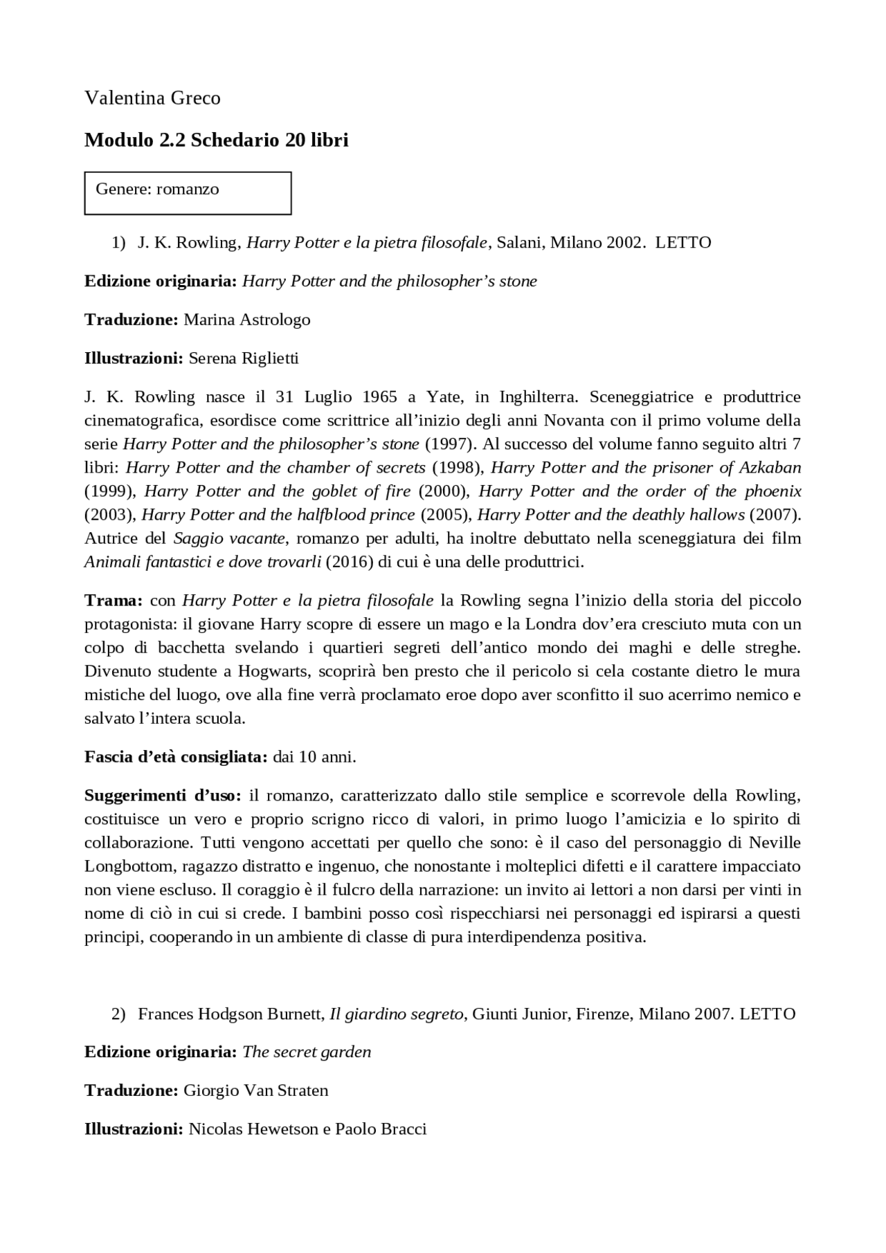 Letteratura Per Linfanzia Docsity