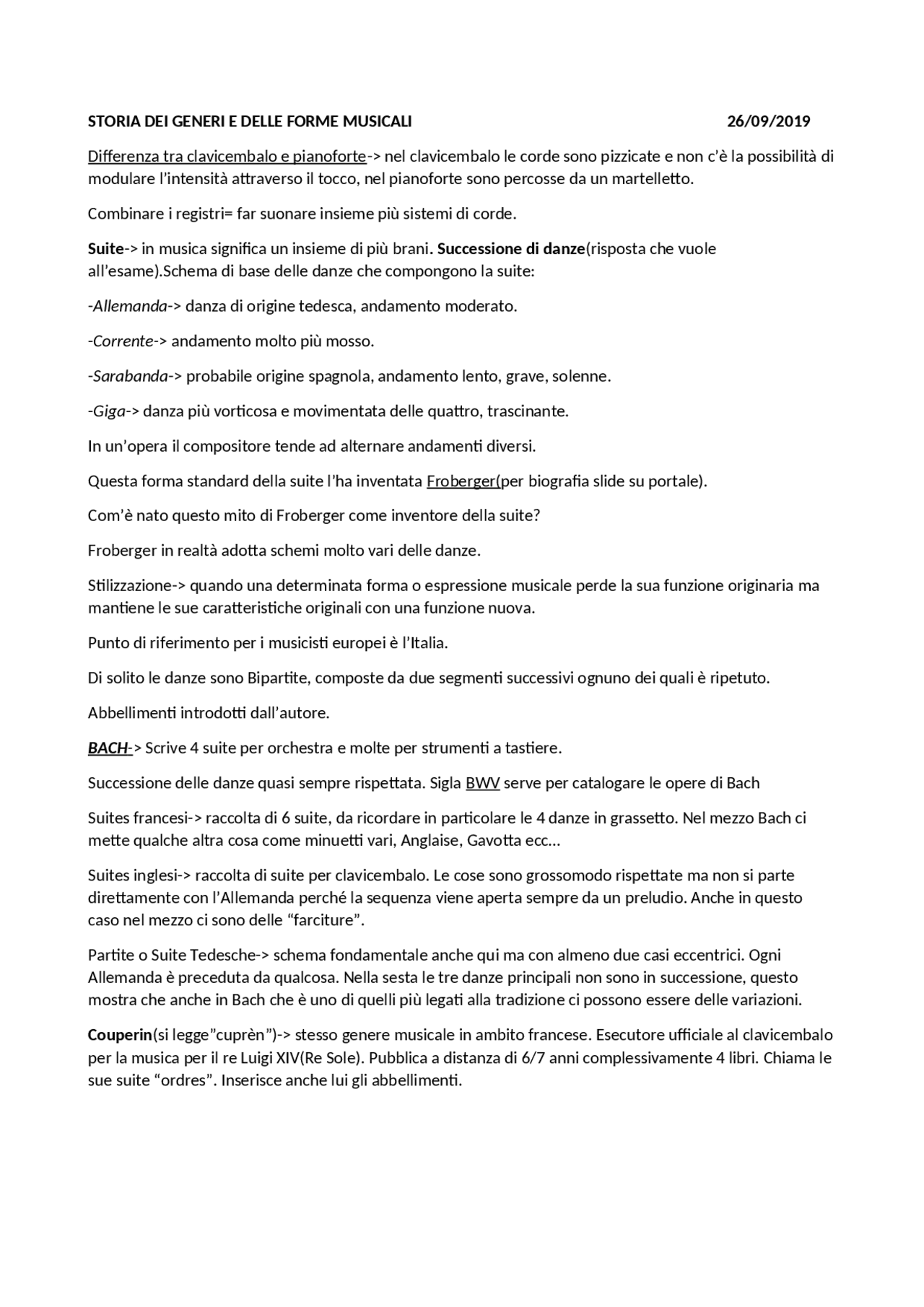 Storia Dei Generi E Delle Forme Musicali Docsity