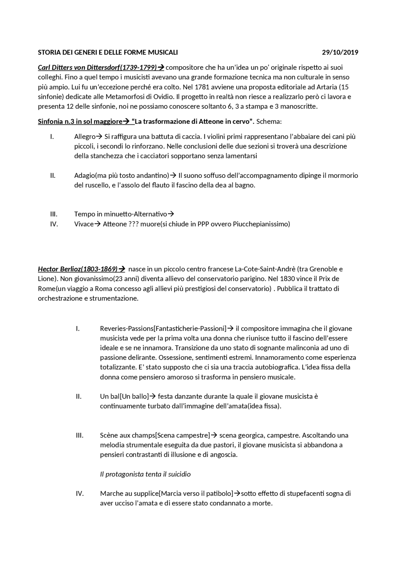 Storia dei generi e delle forme musicali - Docsity