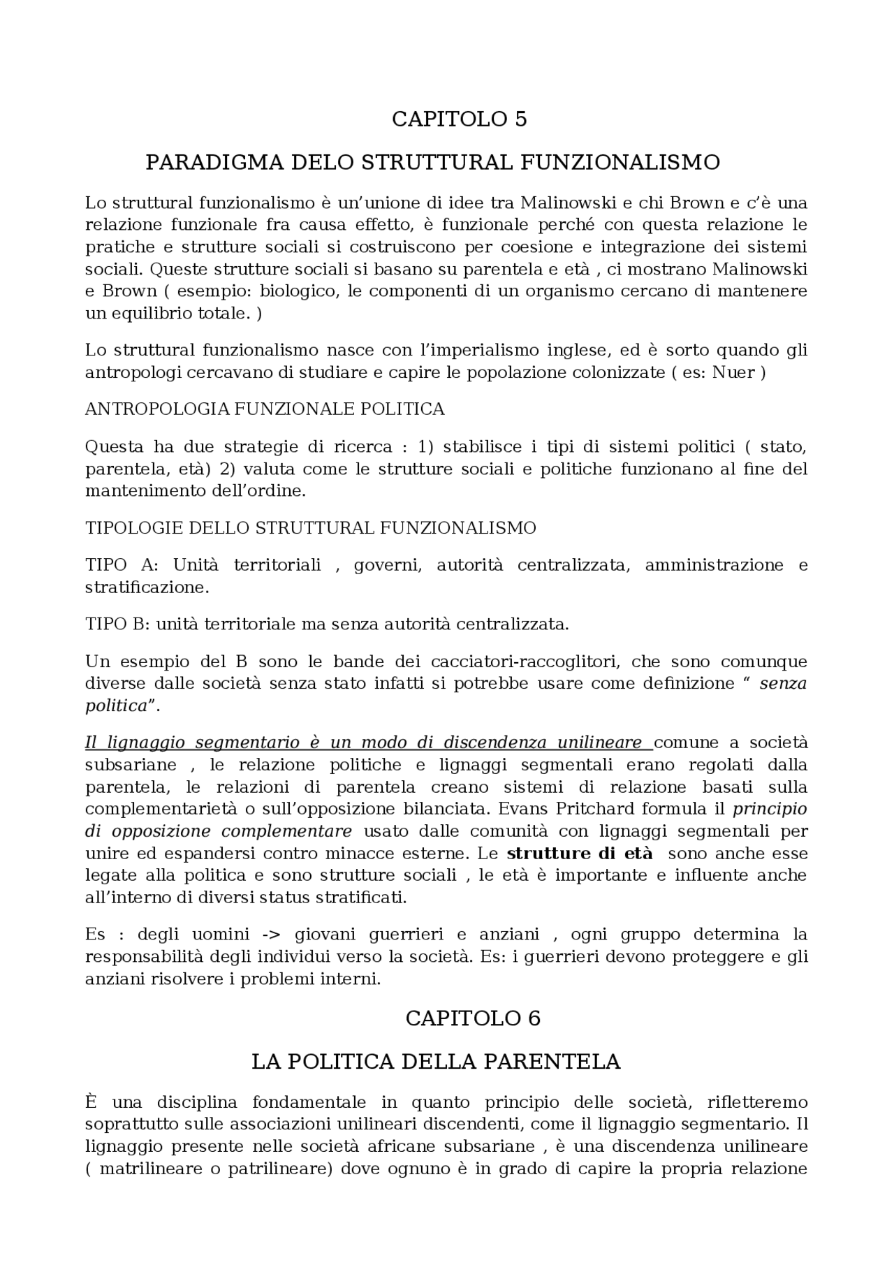 Riassunto Kurz Political Anthropology Docsity