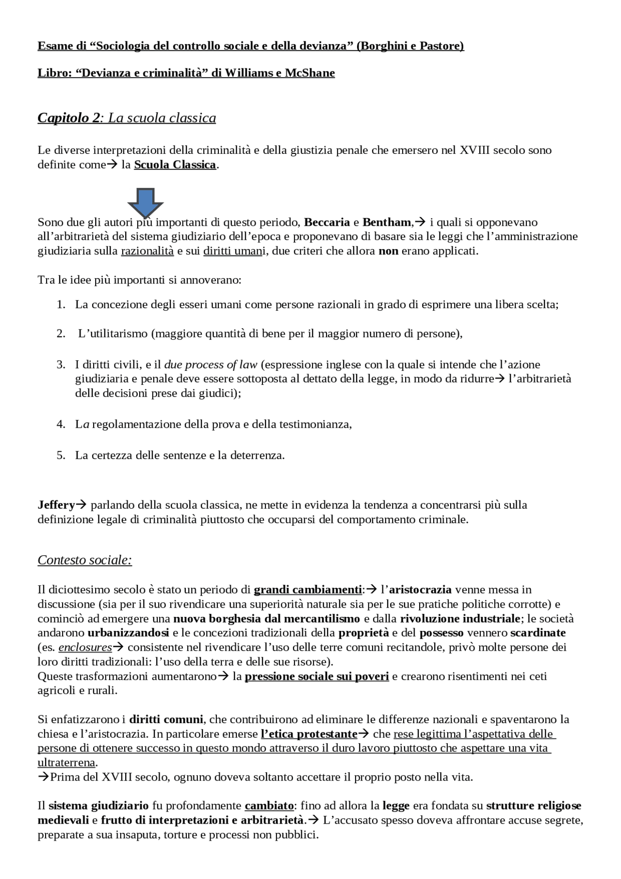 Riassunto Manuale Devianza E Criminalità Docsity