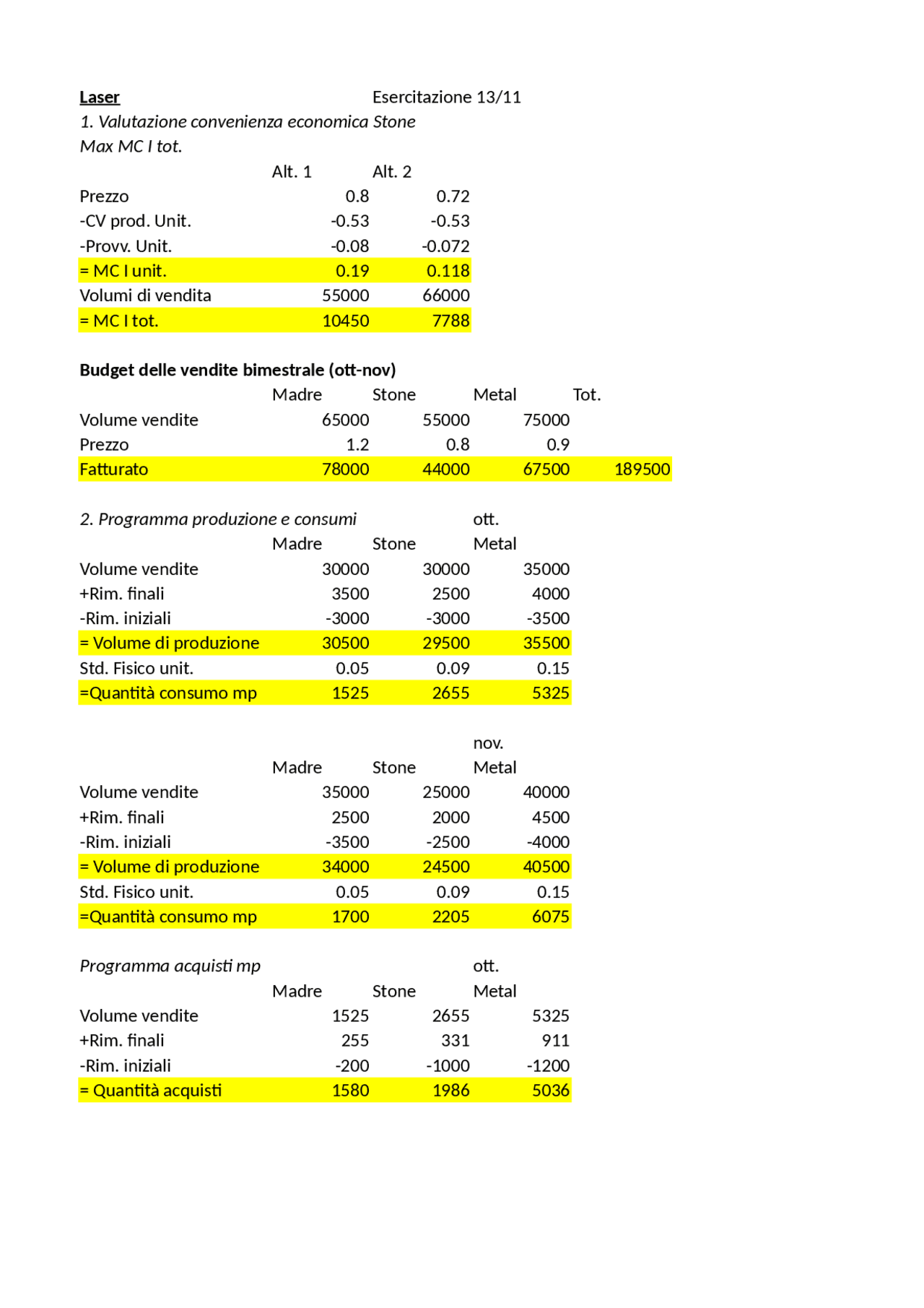 Esercitazione Soluzione Pc Docsity