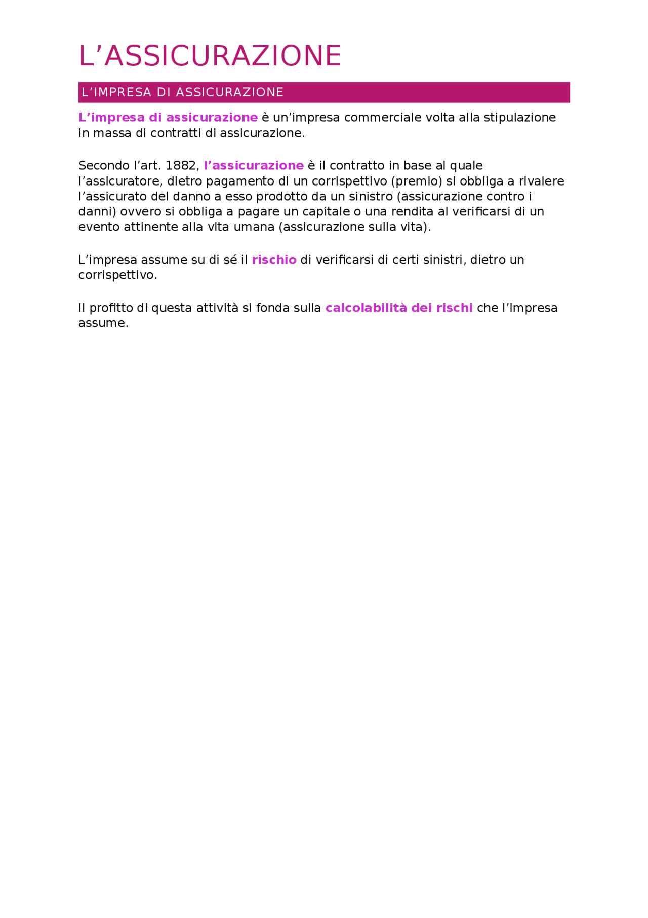 Assicurazione Docsity