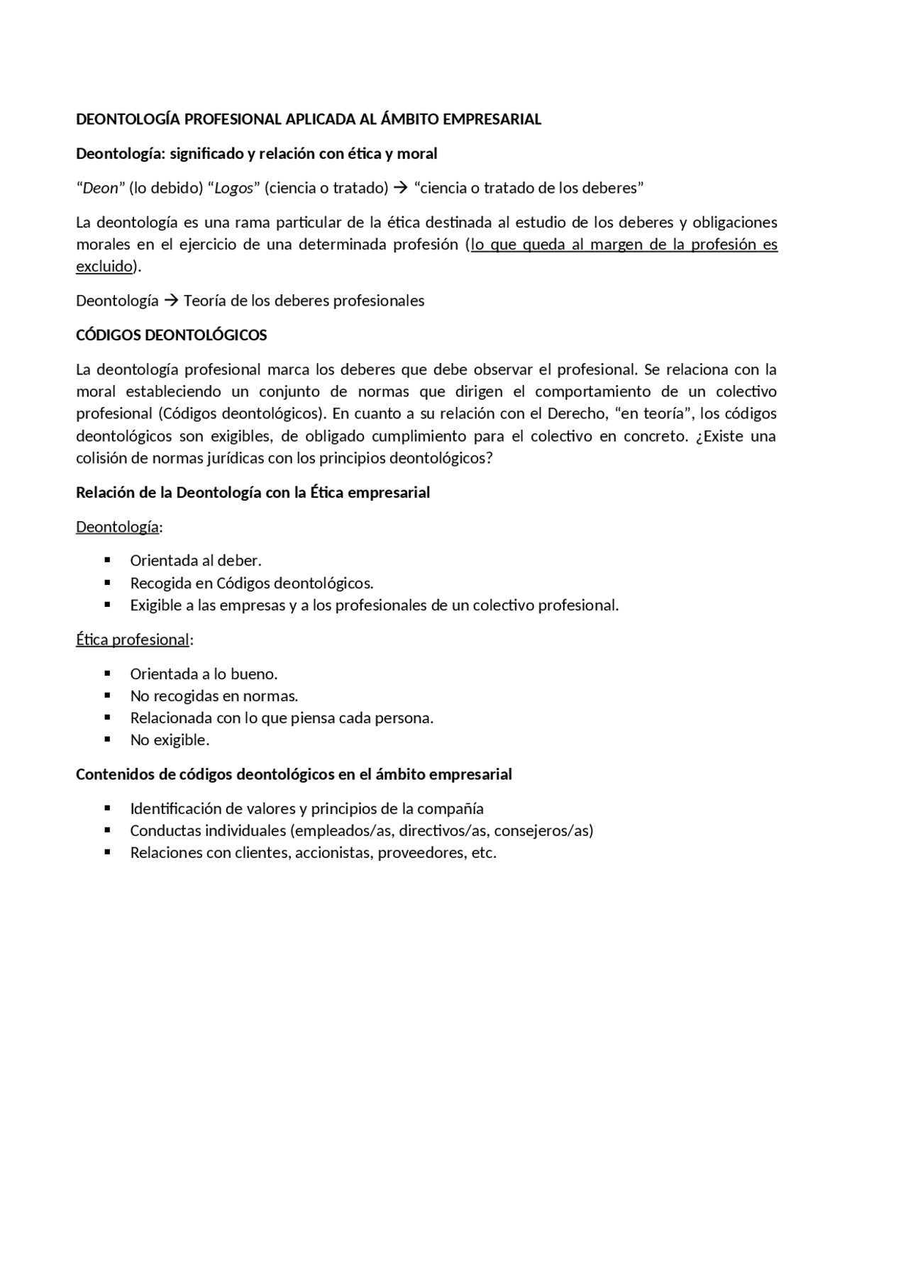Apuntes De Deontología Docsity