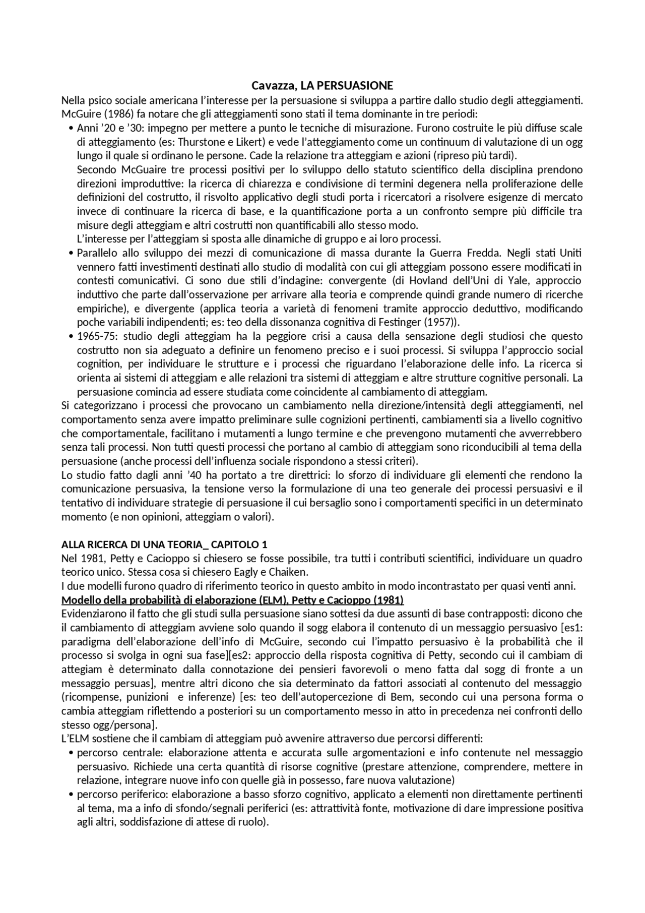 La Persuasione Di Cavazza Docsity