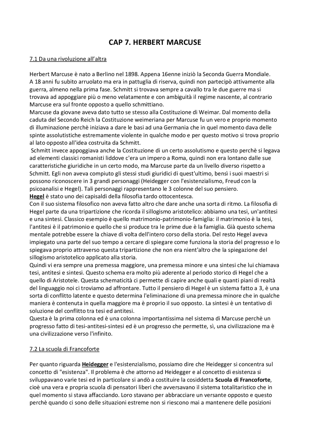 Vita E Opere Di Herbert Marcuse Docsity
